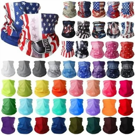 50 Pcs Summer Neck Gaiters for Men Multi Cooling Neck Gaiter for Men ...