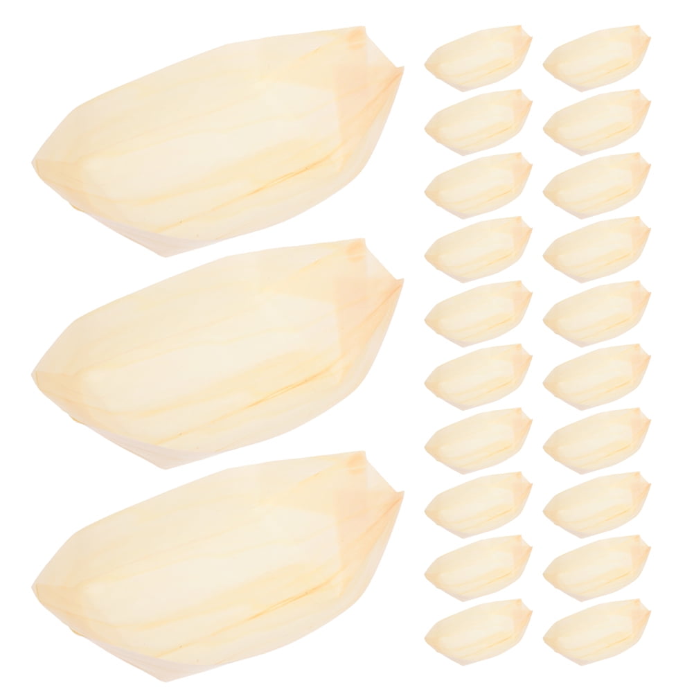 Wooden Boat Plates for Sushi and Sashimi Presentation Ideal for Outdoor ...