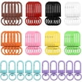 50 Pcs Swivel Snap Hooks with Key Rings, Colorful Premium Metal Swivel ...