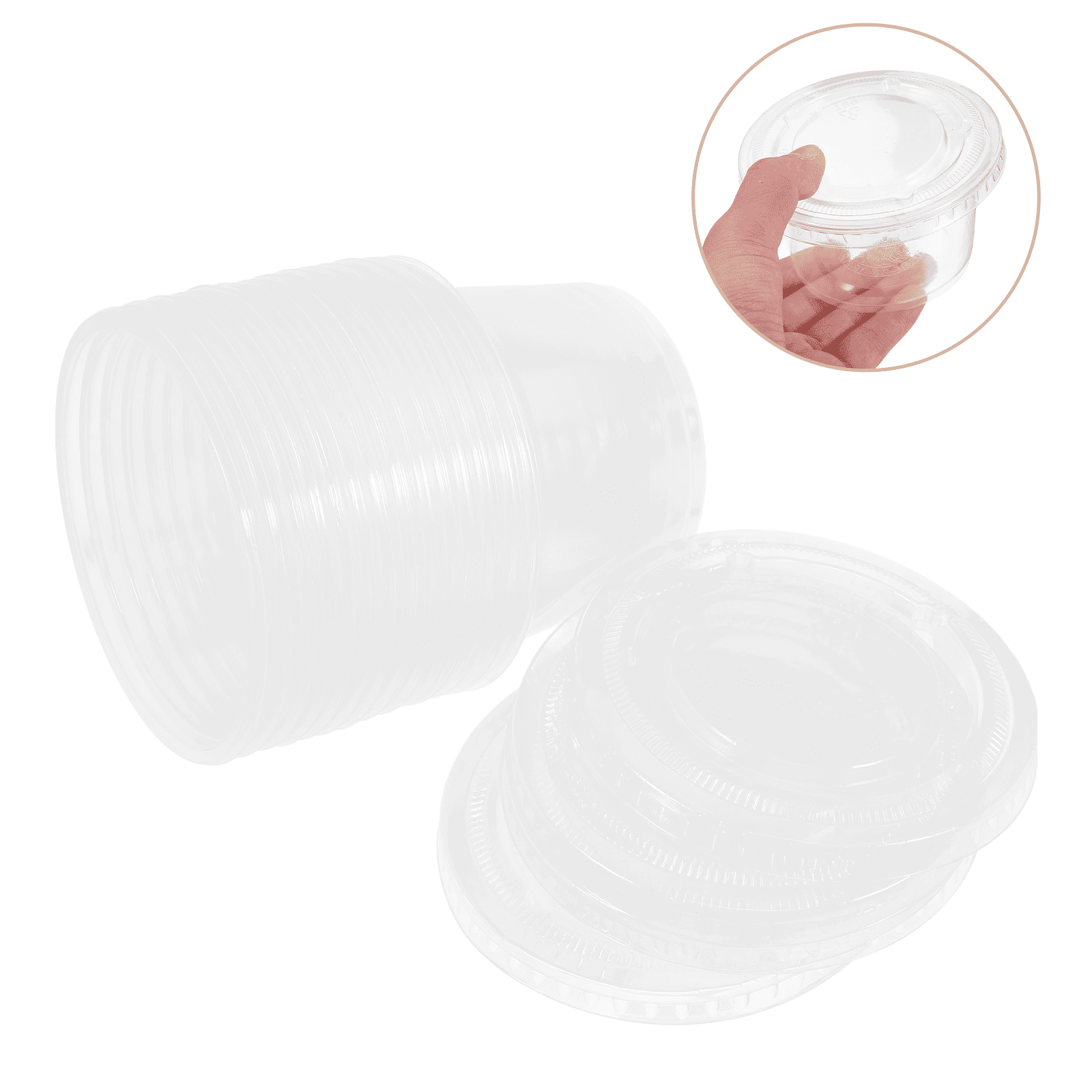 50 Pcs Takeaway Dessert Cup Jel-lo Shots Container Salad Dressing ...