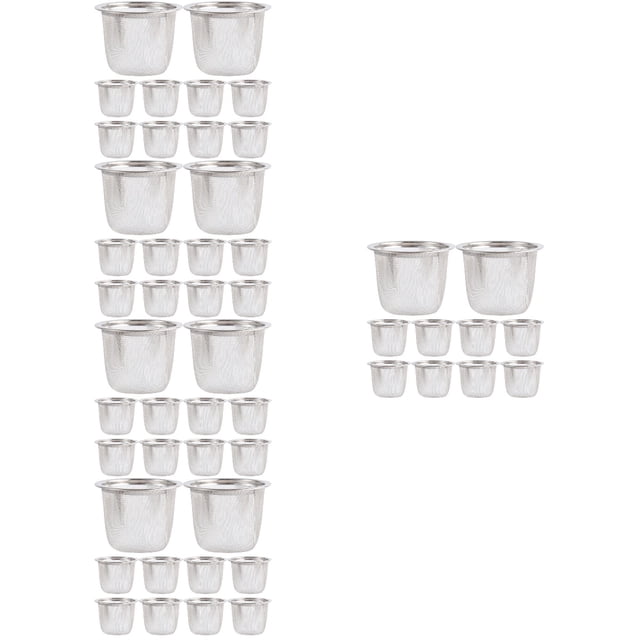 50 Pcs Tea Sets Leaf Strainer Teapot Filter Liner Infuser Stainless ...