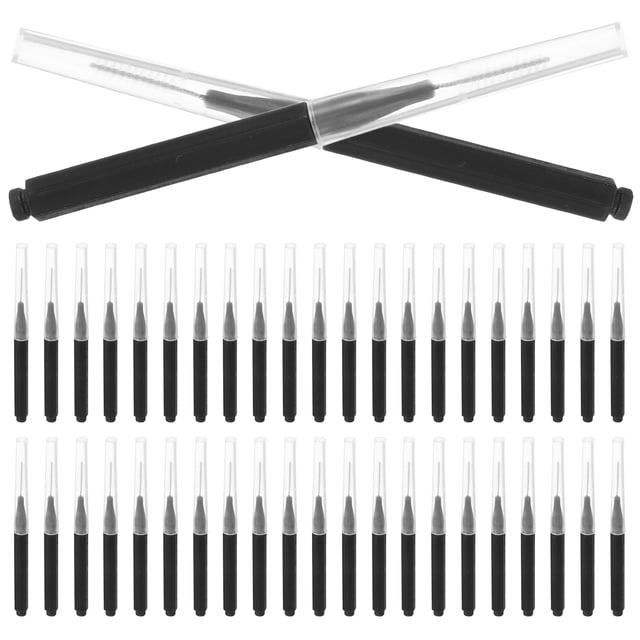 50 Pcs Teeth Gap Cleaning Brush Bulk Toothbrushes Toothpicks Black ...