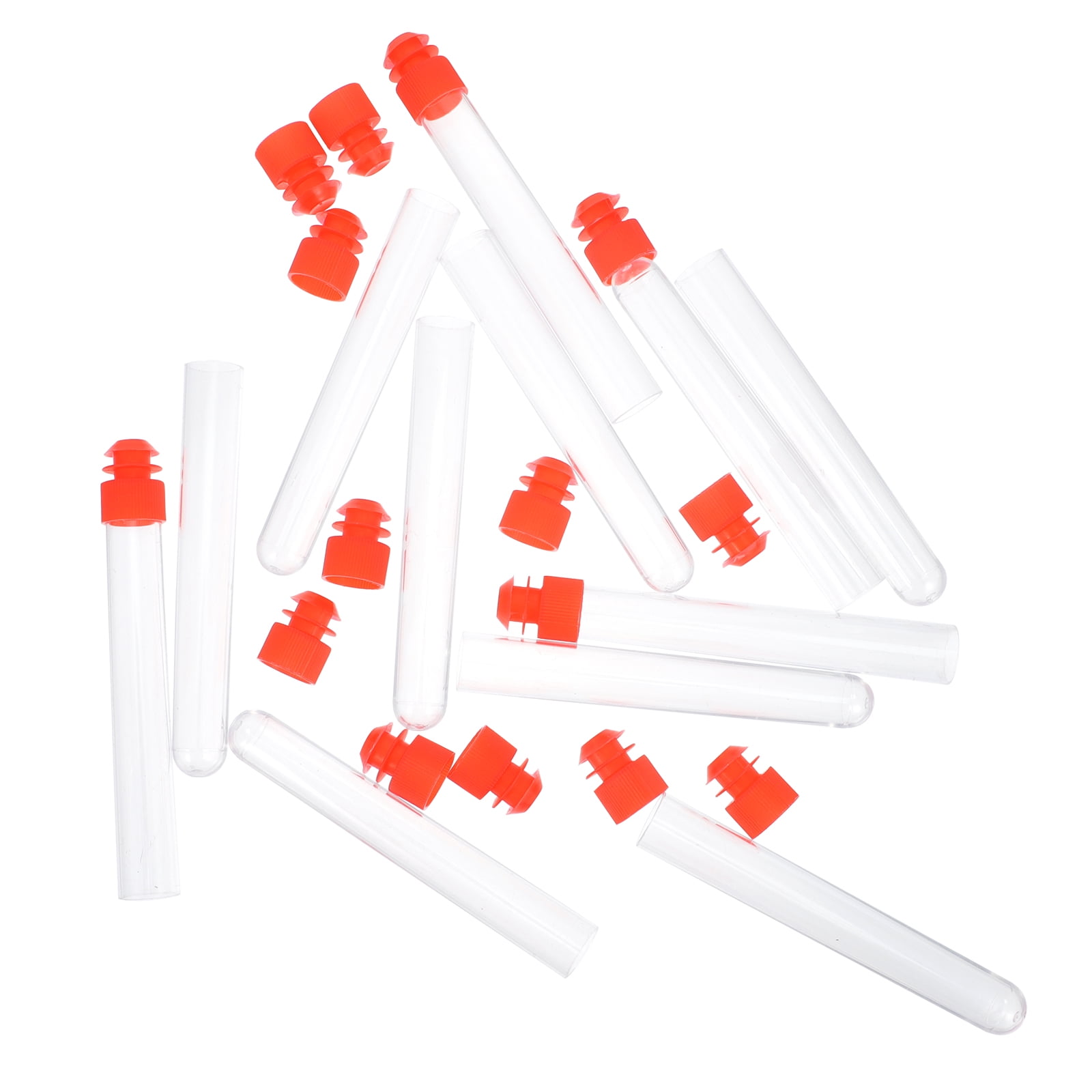 50 Pcs Test Tube Transparent Testing Tubes Lab Equipment Chemistry ...