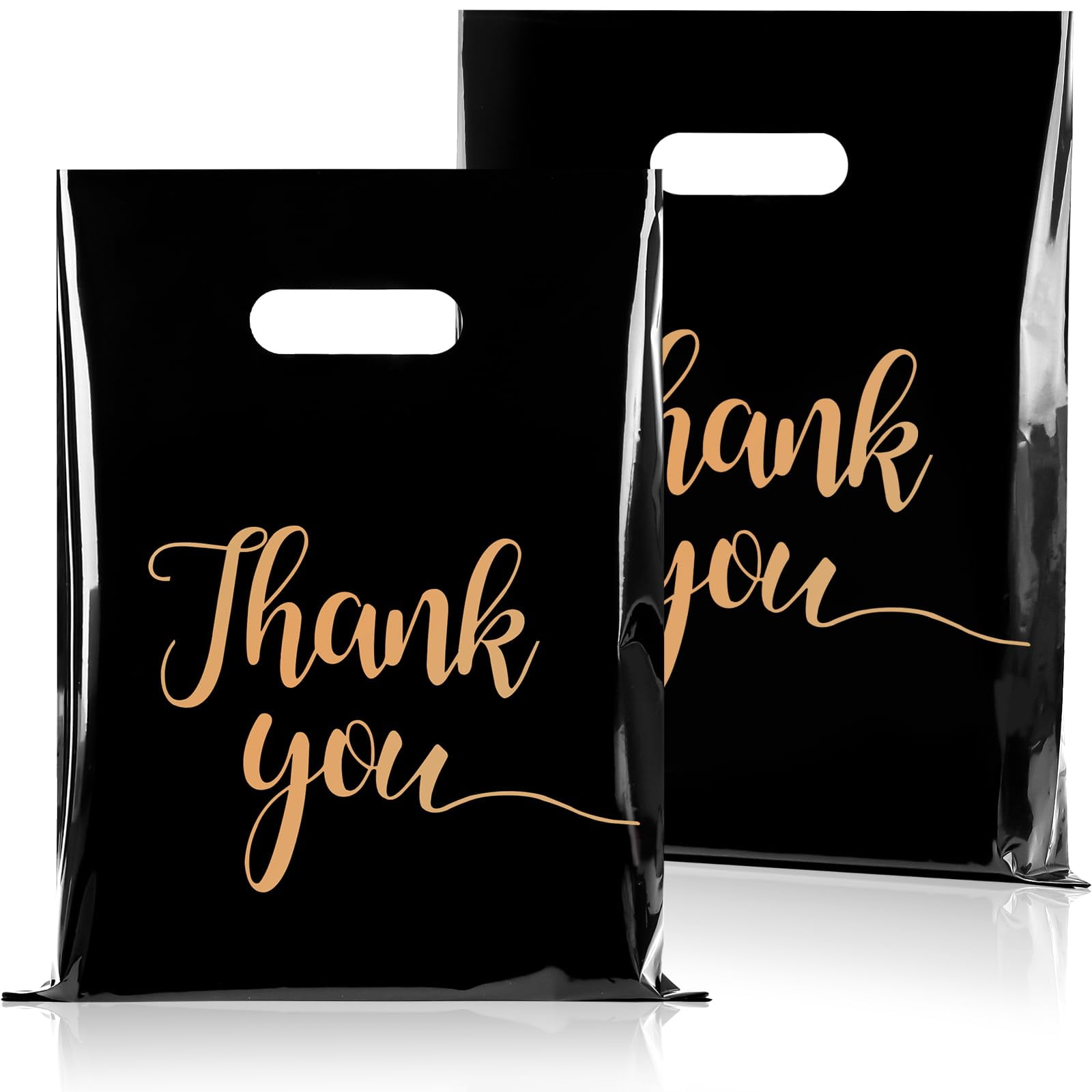 50 Pcs Thank You Bags for Small Business, 12x8 inch Plastic Shopping ...