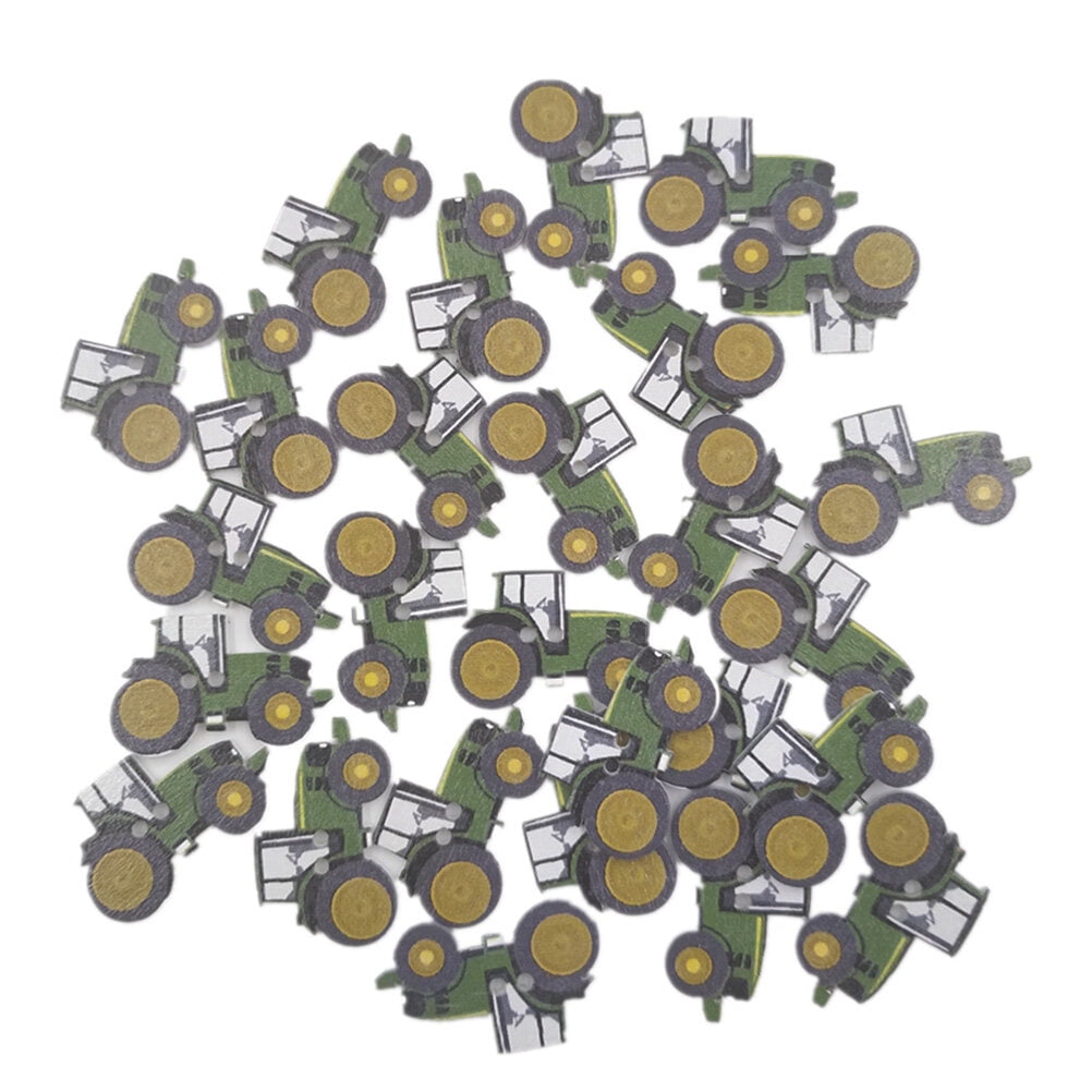 50 Pcs Tractor Buttons for Sewing Scrapbooking Supplies Accessories ...