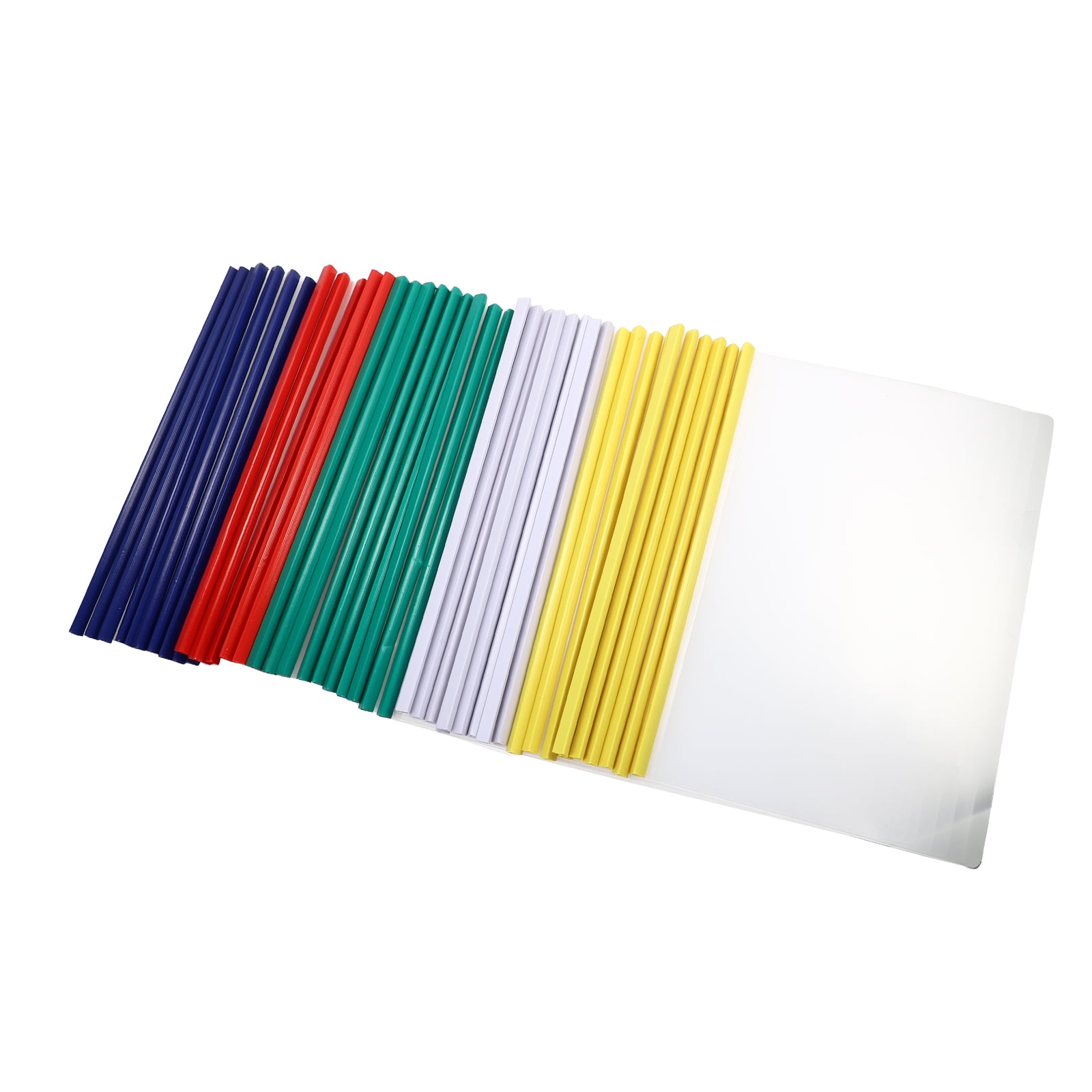 50 Pcs Transparent File Folders Plastic File Draw Rod Folders File ...