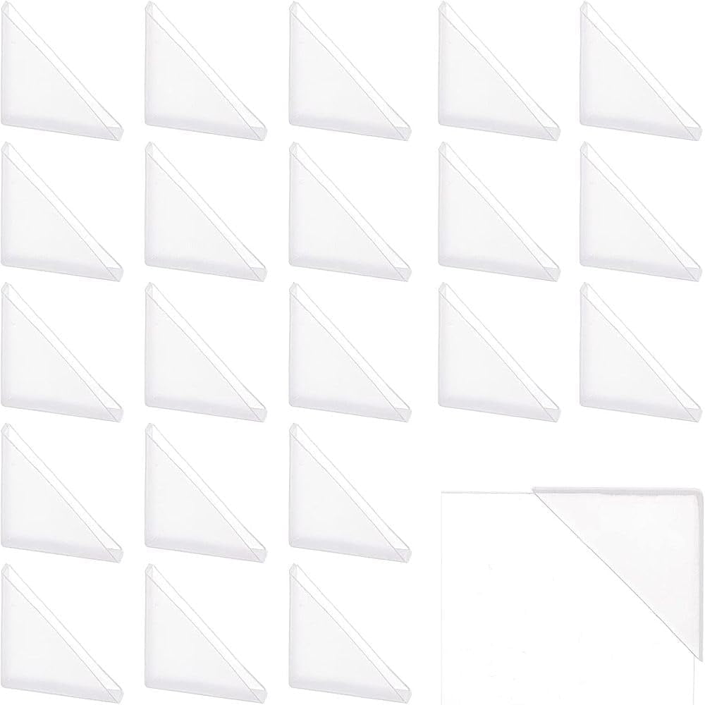 50 Pcs Transparent Photo Corners 1.36×1.36" Clear Plastic Corner ...