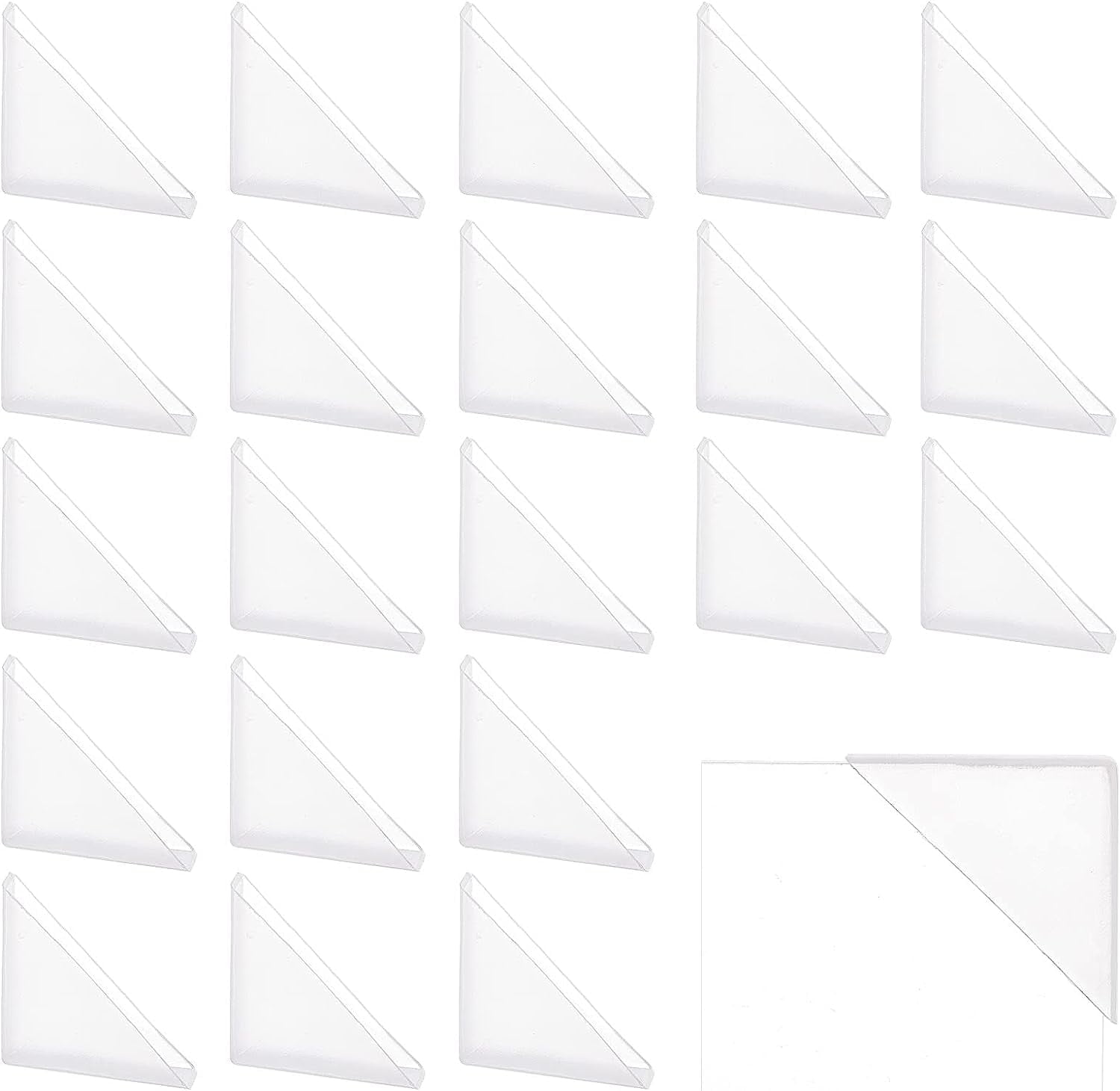 50 Pcs Transparent Photo Corners 1.36×1.36" Clear Plastic Corner ...