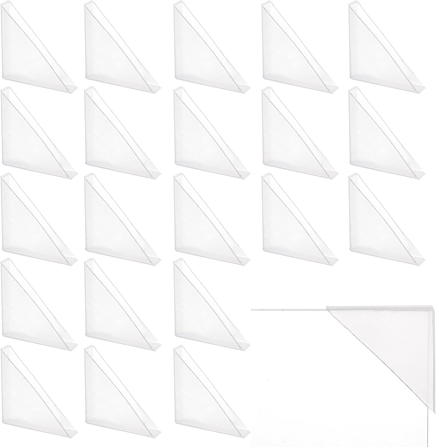 50 Pcs Transparent Photo Corners 4.9×2.35cm Clear Plastic Corner ...