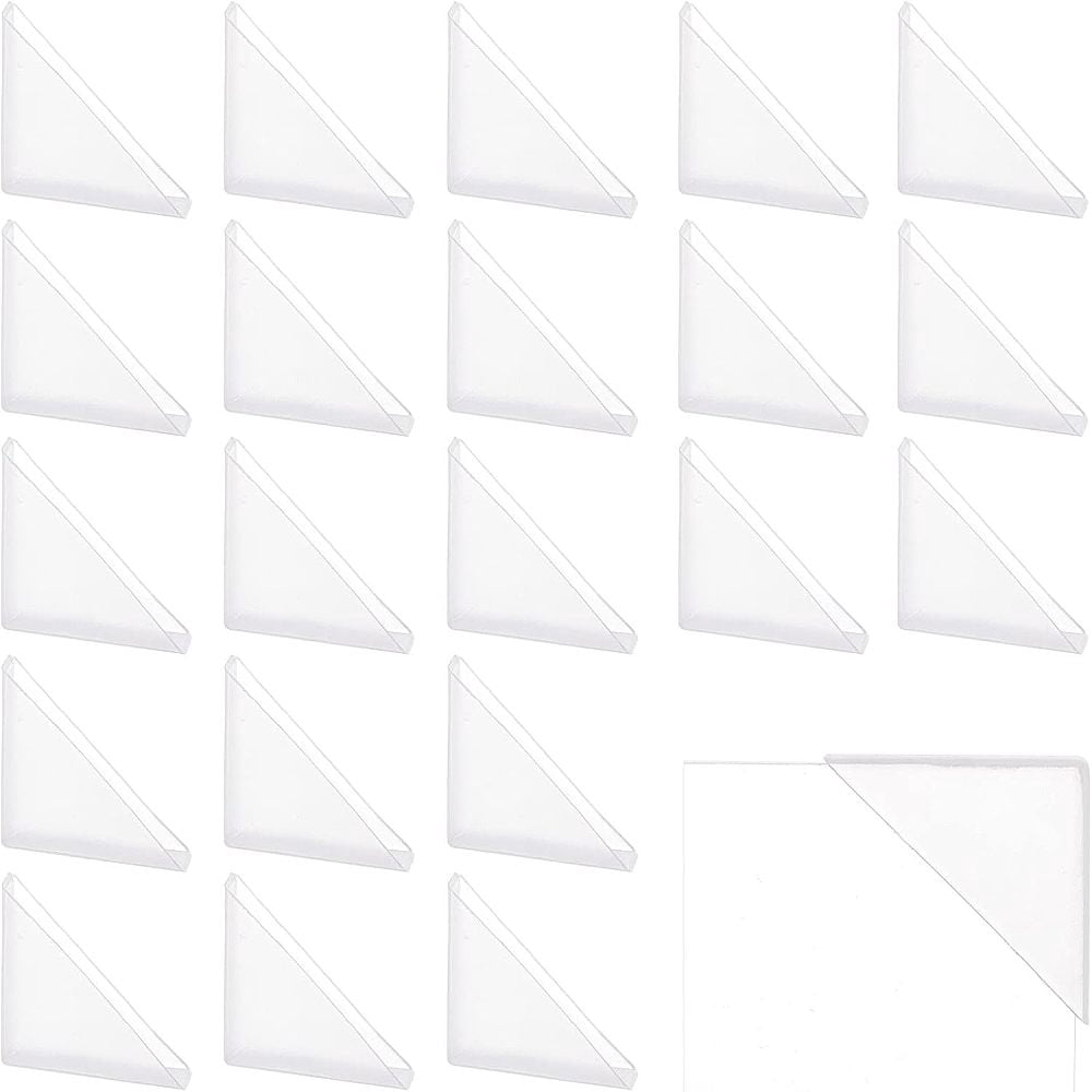 50 Pcs Transparent Photo Corners 4.9×2.35cm Clear Plastic Corner ...