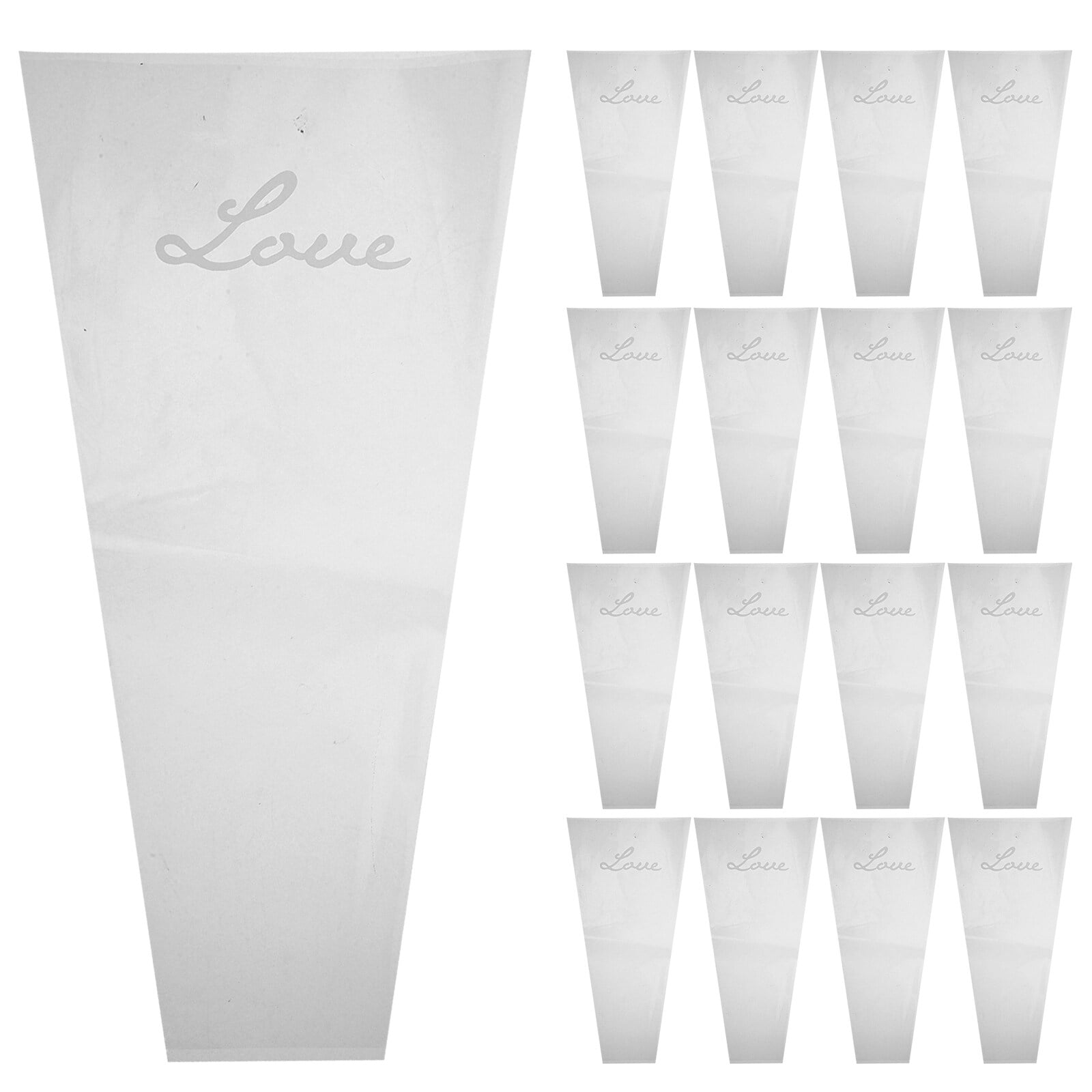 50 Pcs Trapezoidal Flower Packaging Wrapping Bags for Florist Bouquet ...