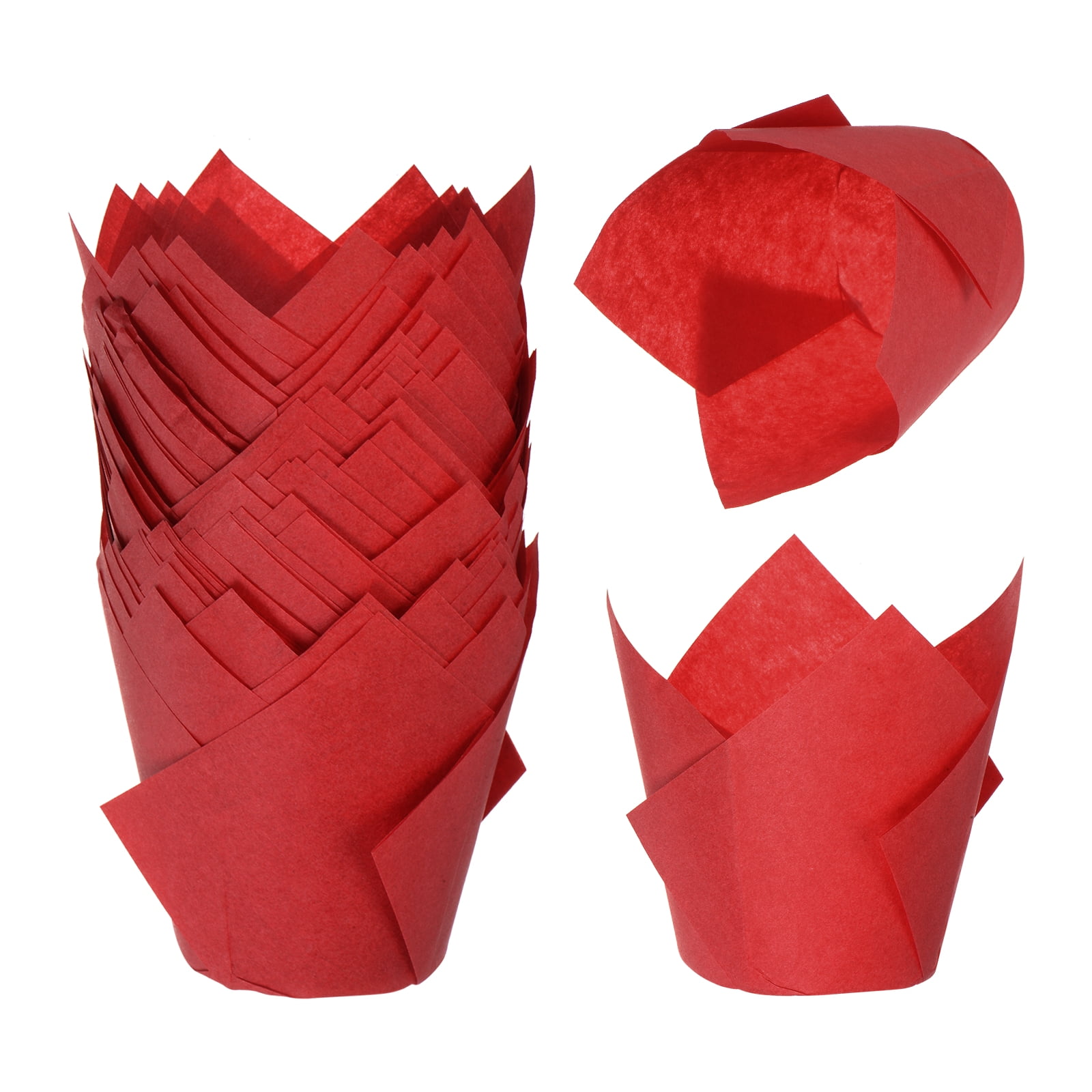 Uxcell 8cm Tulip Baking Cups Cupcake Muffins Liners Paper Disposable ...