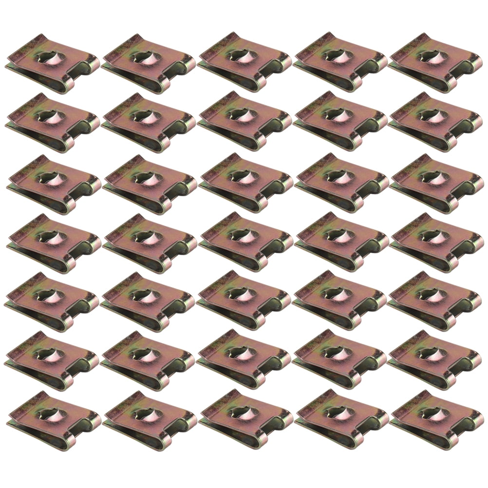 50 Pcs U Clips Nut Car Door Fasteners Galvanized Motorcycle U Nut ...