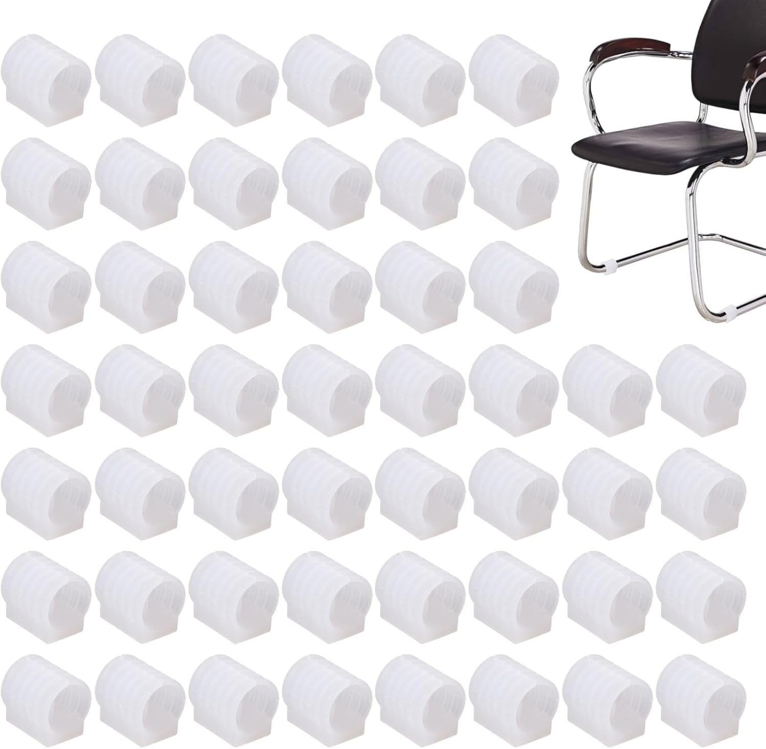 50 Pcs U Shape Chair Foot Floor Glides PE Sled Base U Shaped Saddle ...