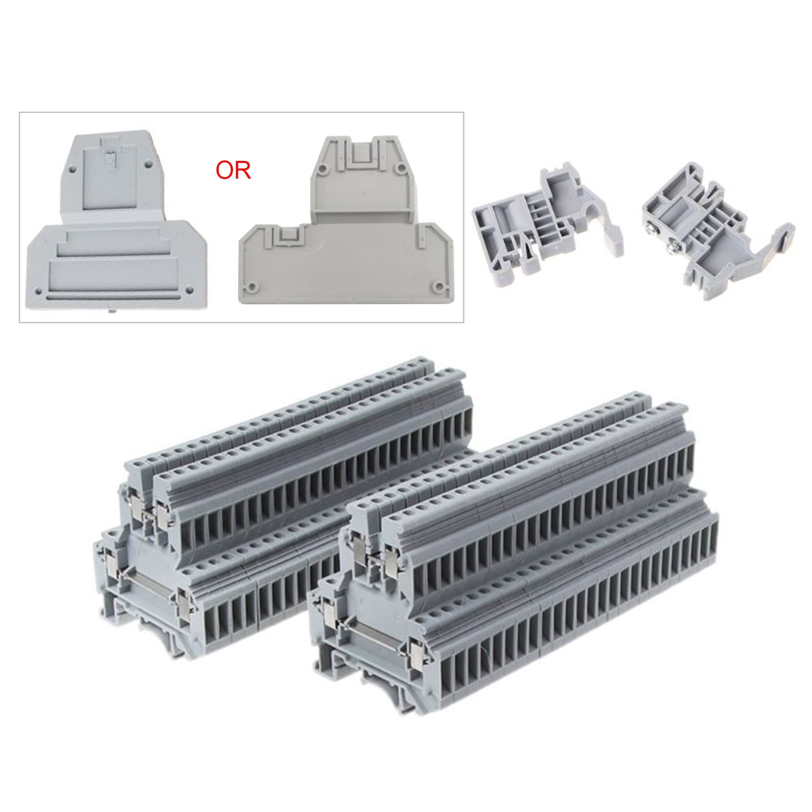 50 Pcs UKK3 DIN Rail Double Level Dual Row Terminal Block 500V 25A 28 ...