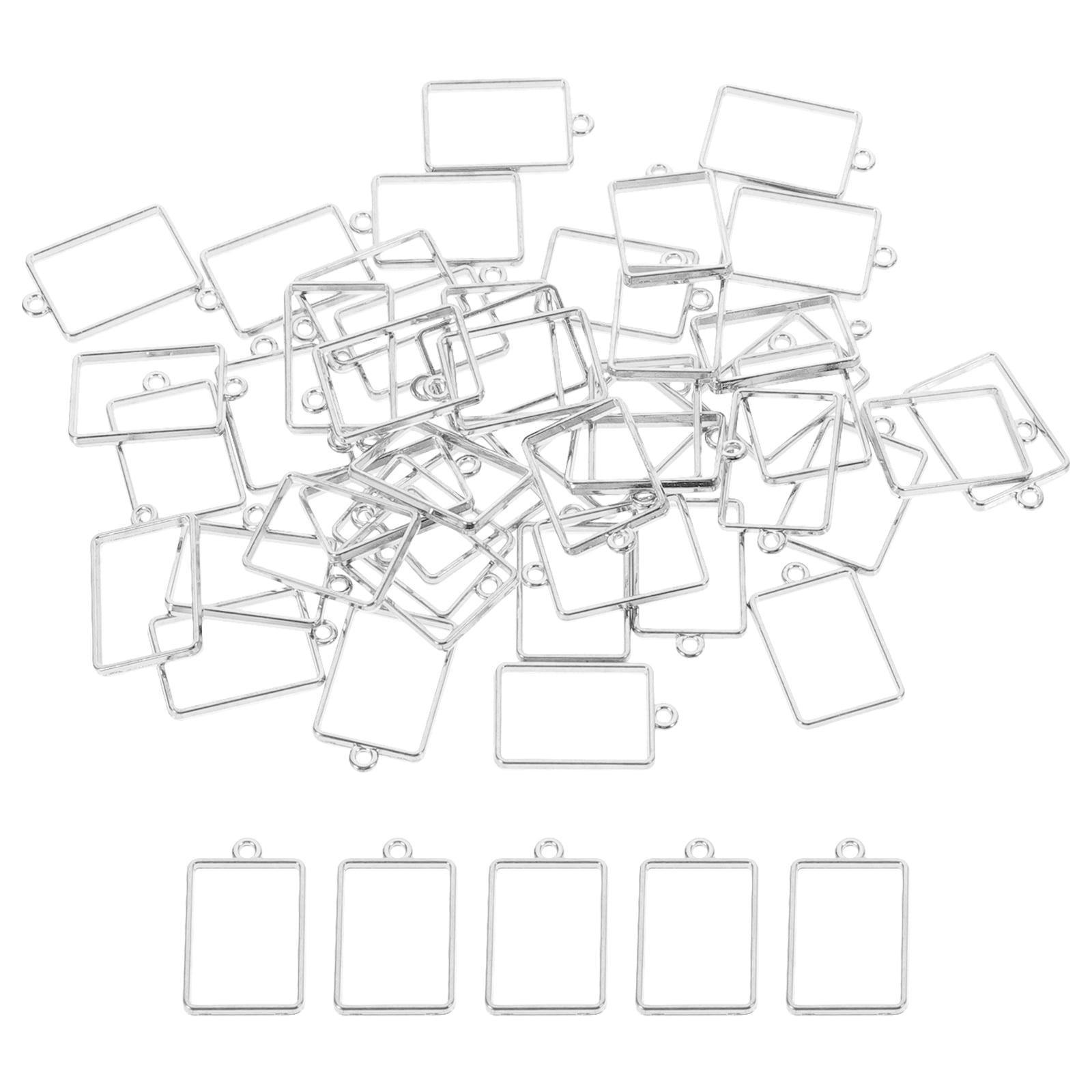 50 Pcs UV Oil Dripping Border Bezel Pendant Charm Frame Pendants Blank ...