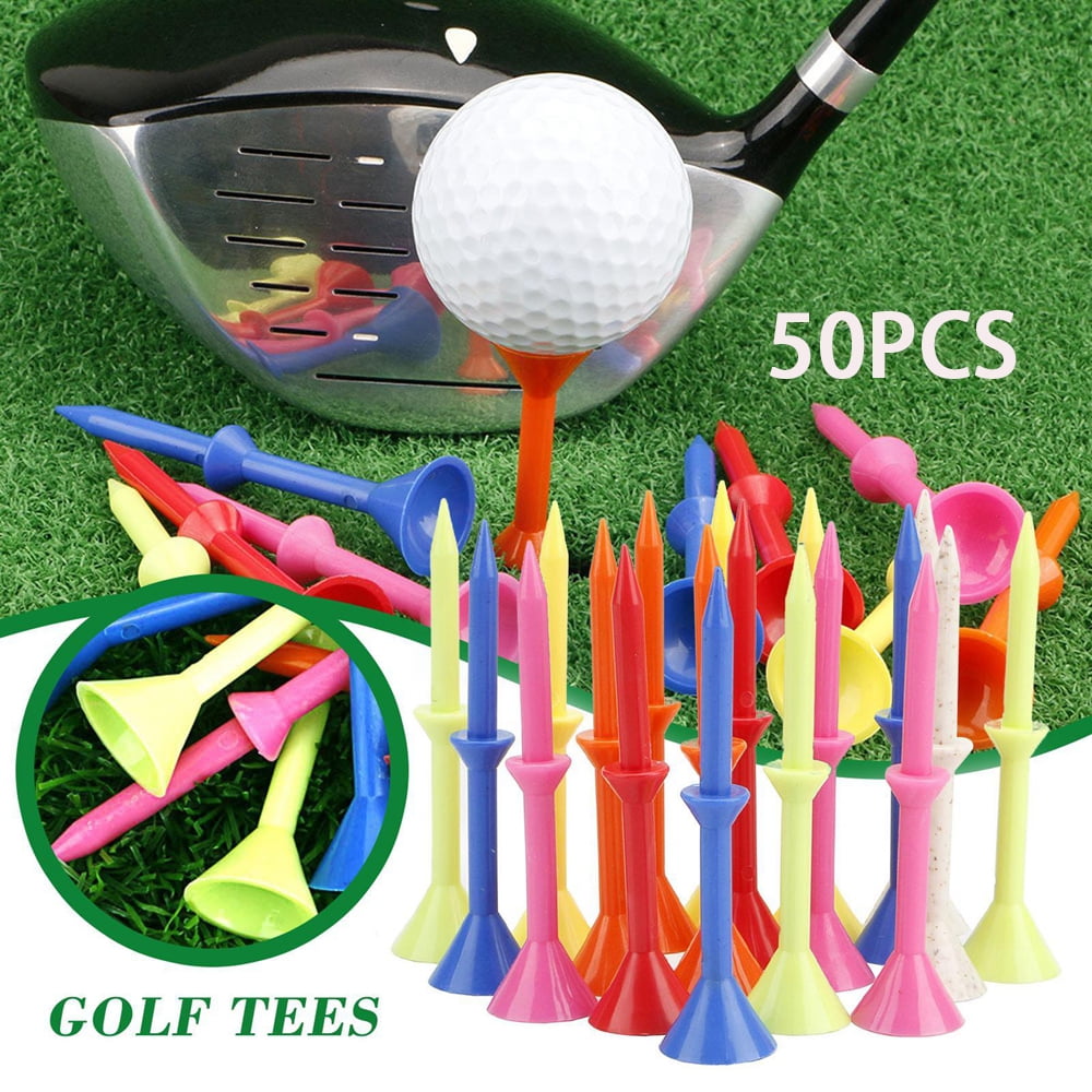 50 Pcs Unbreakable 83mm Big Cup Plastic Golf Tees Reduce Friction Side ...