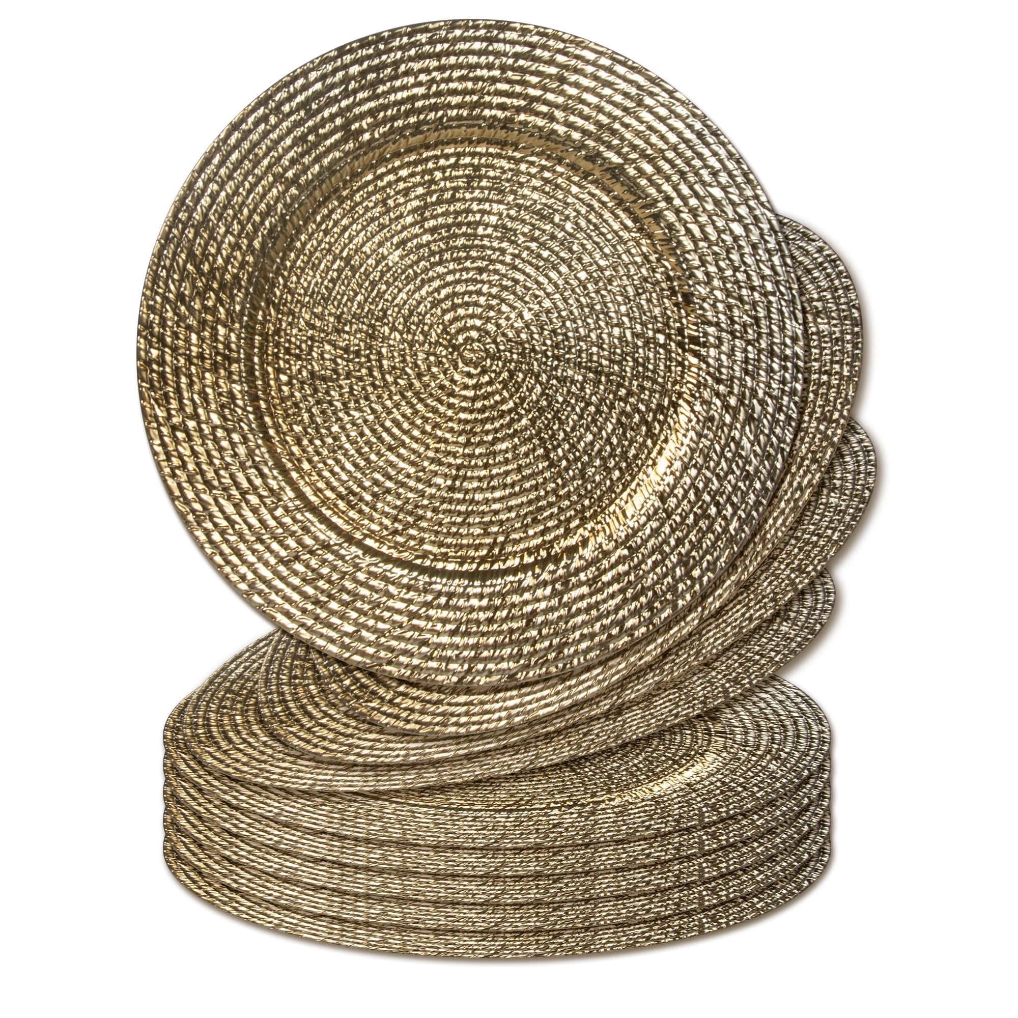 50 Pcs Unique Gold Charger Plates Bulk. Design Elegant Decorative ...
