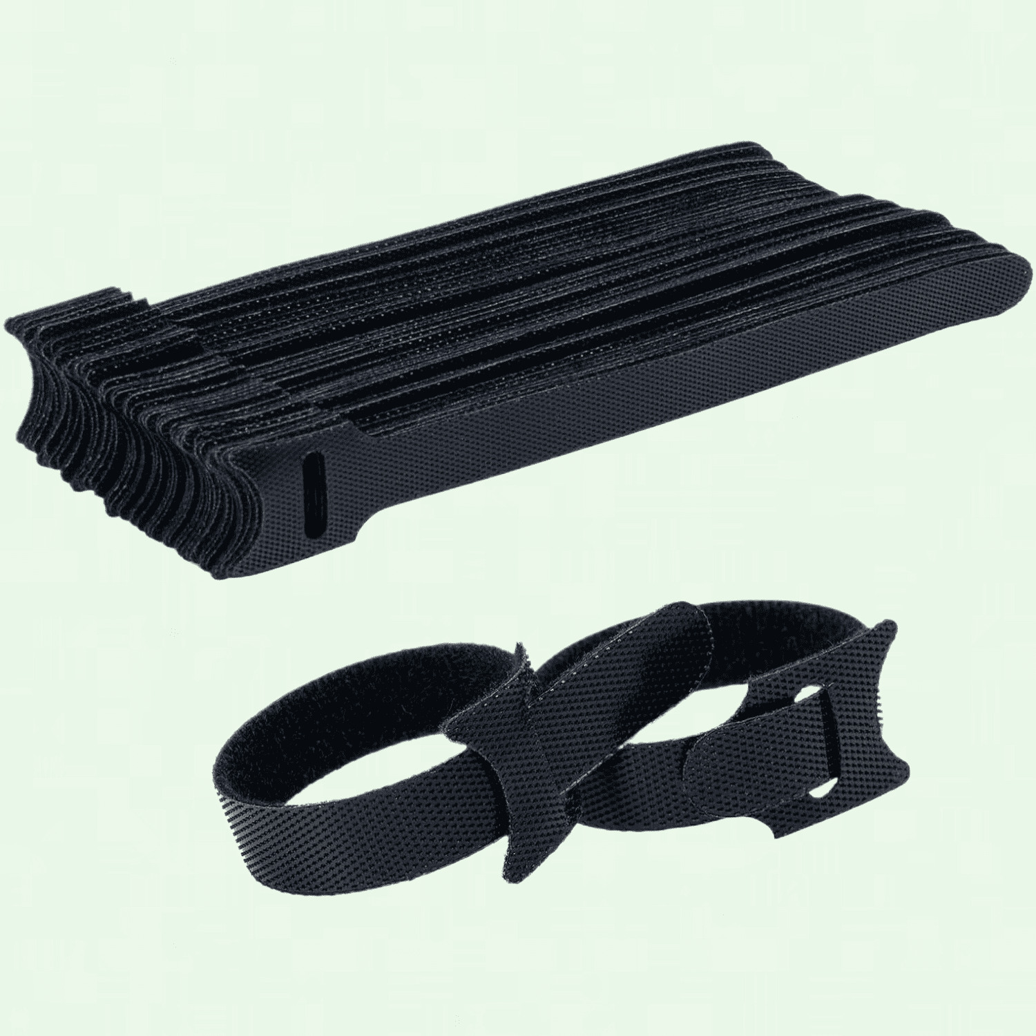 50 Pcs Velcro Cable Ties, Adjustable Cable Straps for PC Cable ...