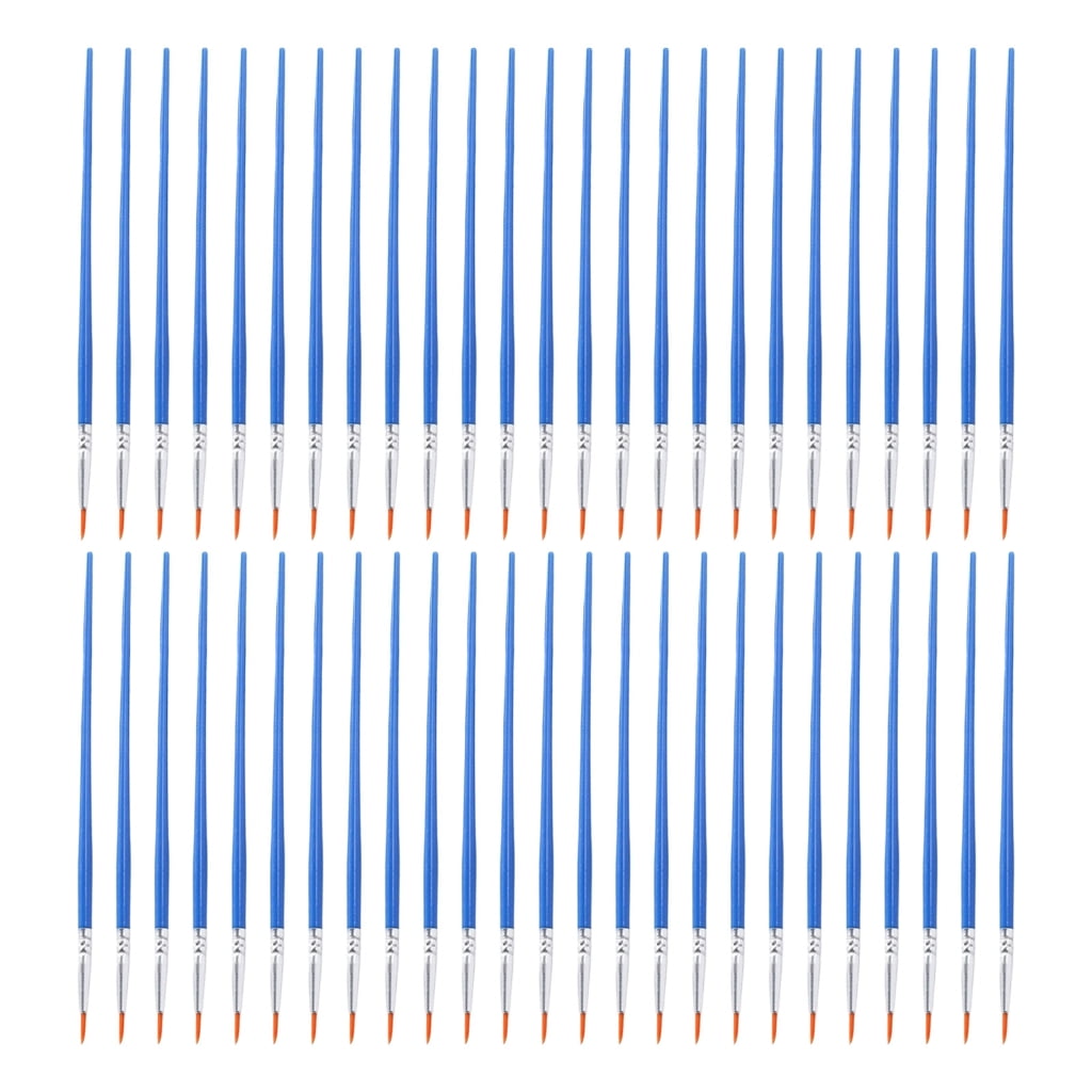 50 Pcs Watercolor Paint Brushes Pointed Round Painting Brush Art ...