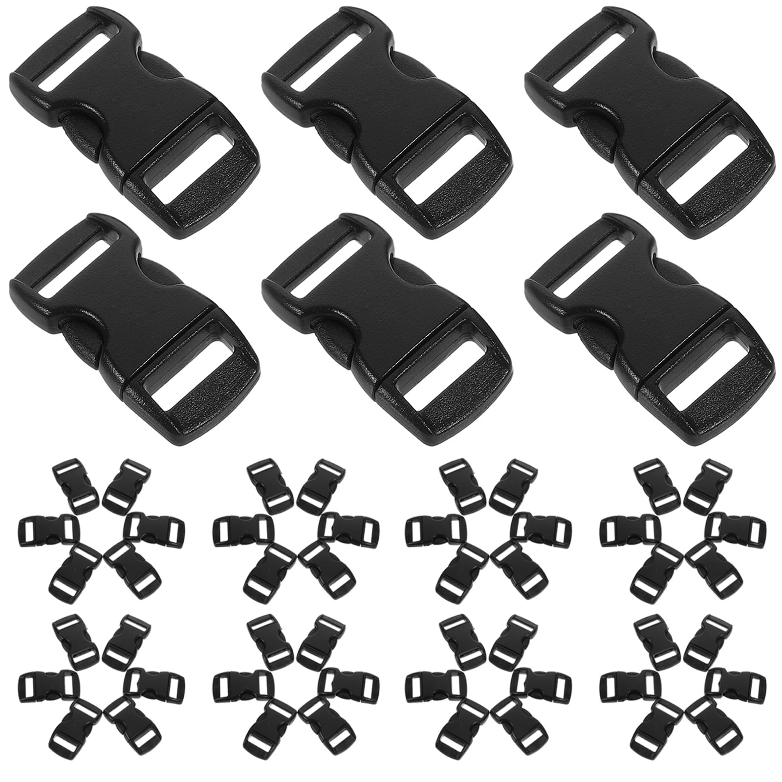 50 Pcs Webbing Accessories Side Release Buckles Bracelet Fastener Solid ...