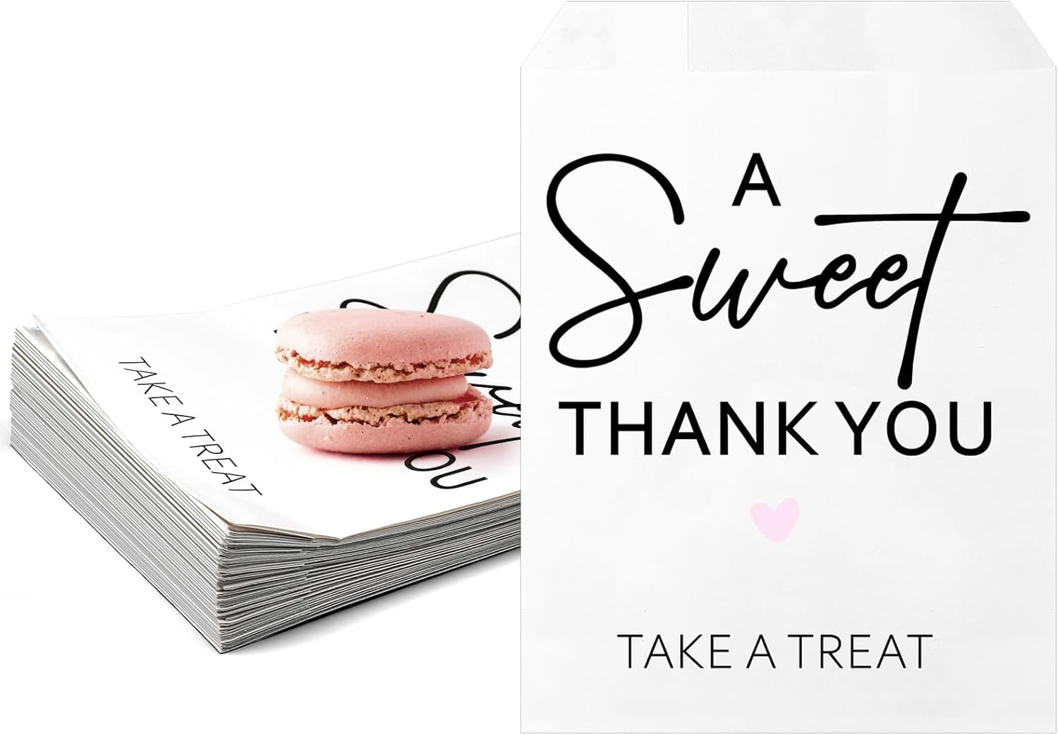 50 Pcs Wedding Cookie Bags 5 x 7 Inch Candy Buffet Party Favor Paper ...
