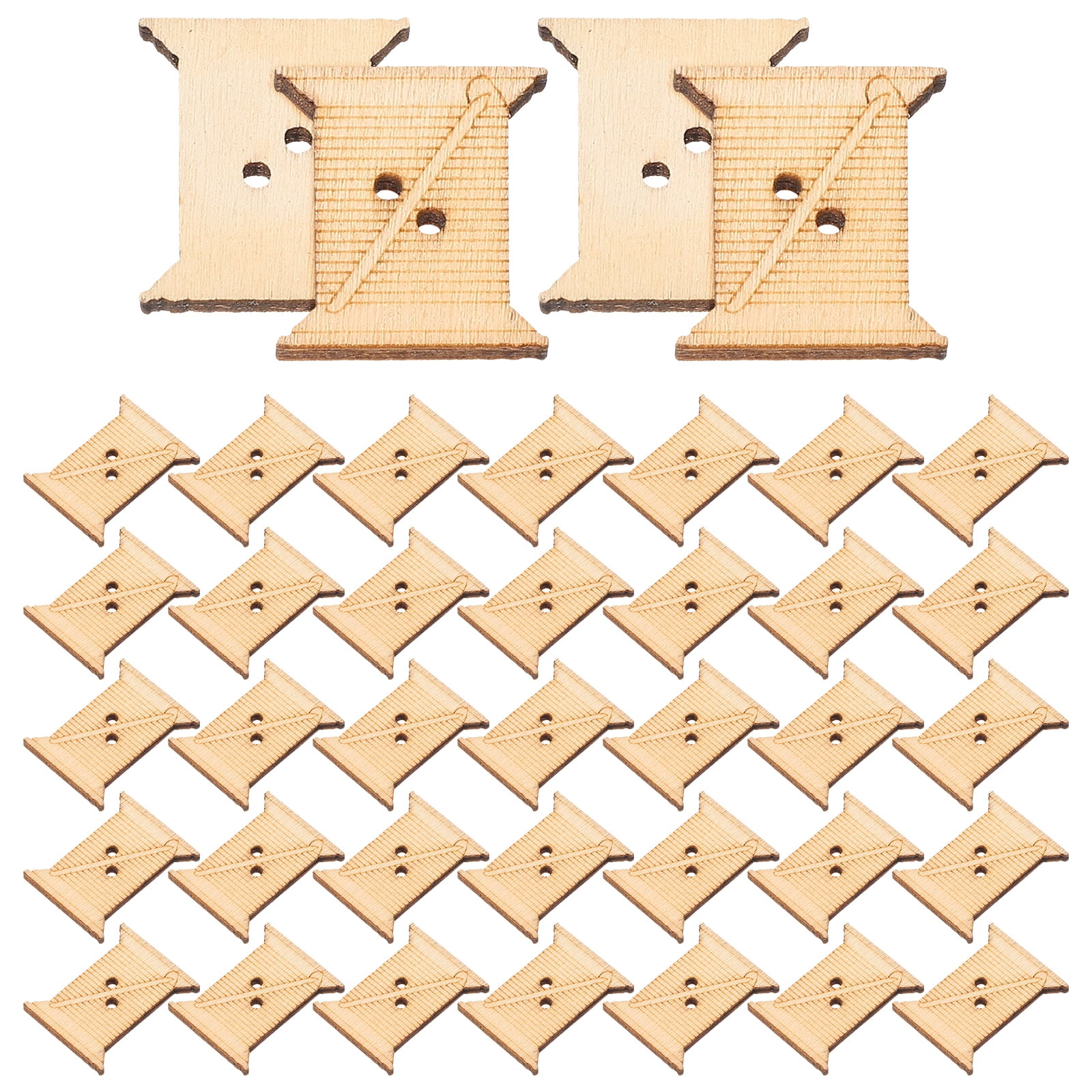 50 Pcs Winding Board Wood Chips Knitting Machine Large Yarn Bobbin ...