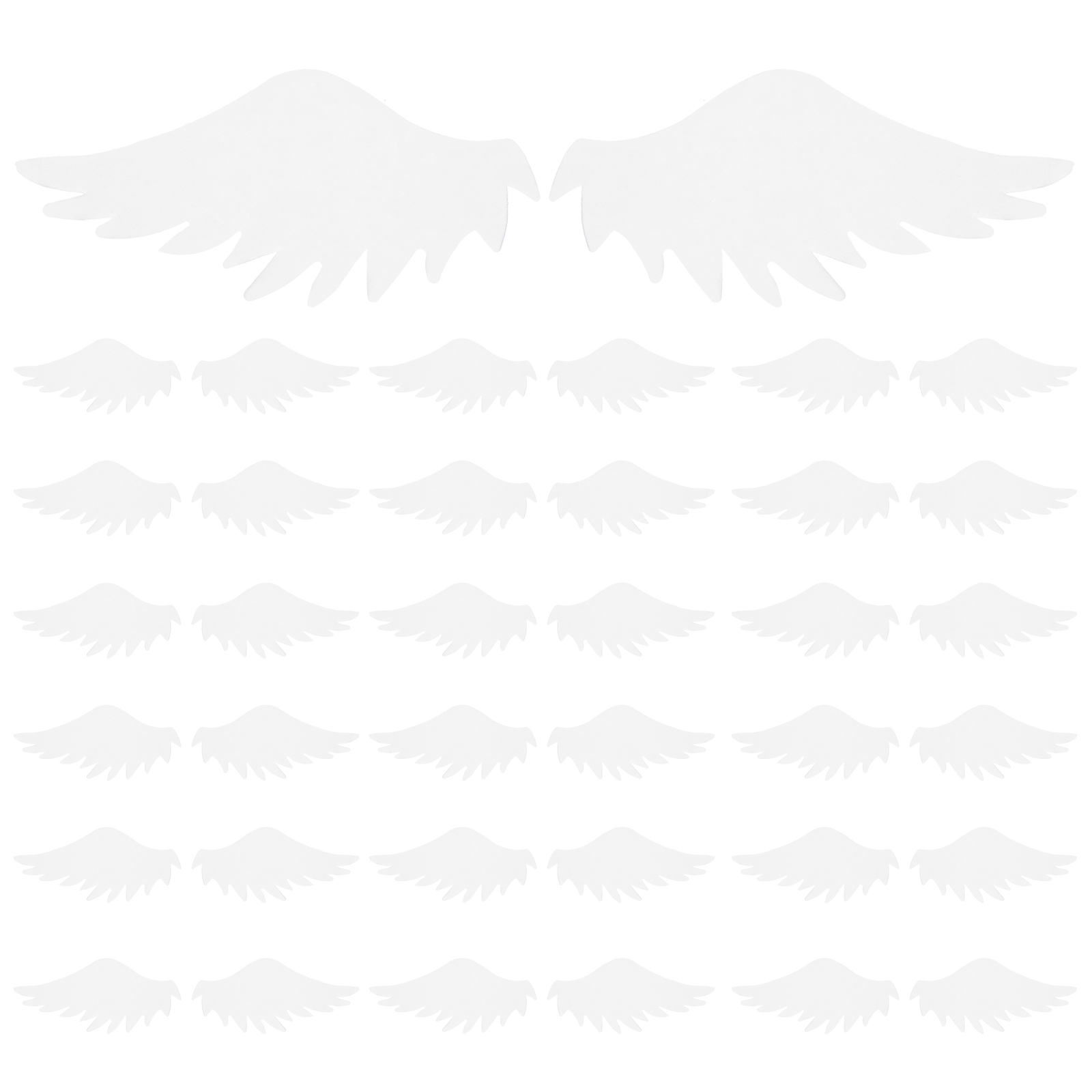 50 Pcs Wings Cake Topper Ornament Paper Cups Angel Wing Dessert Toppers ...