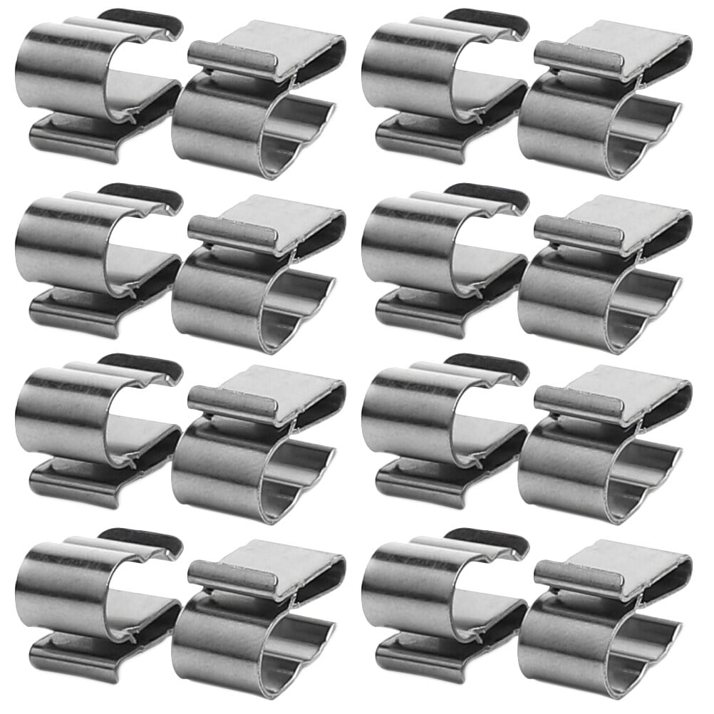 50 Pcs Wire Clamp Trailer Frame Clips Double Sided Sticky Tape Silver ...