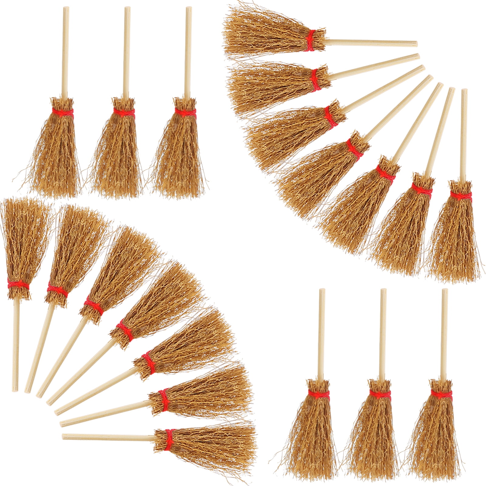 50 Pcs Witch Brooms Mini Witches Broomstick Miniature House Decoration ...