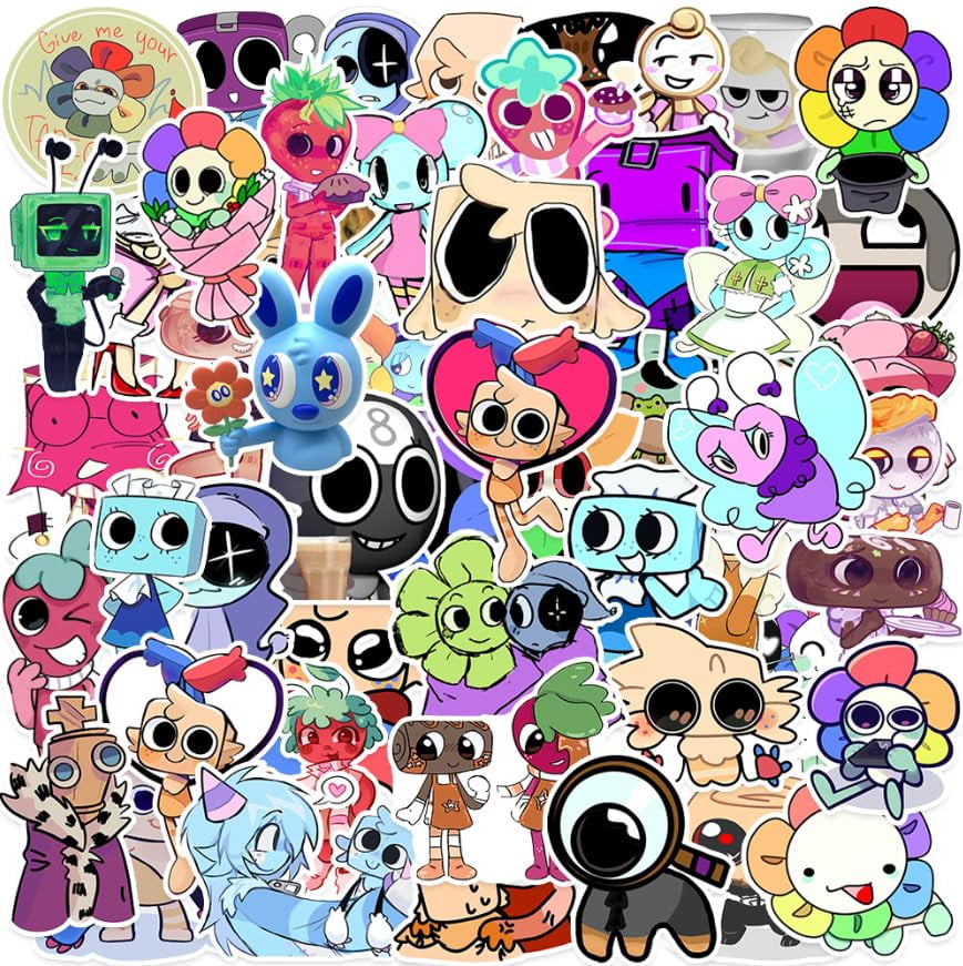 50 Pcs World for Dandys Stickers Dandys Figure Vinyl Waterproof DIY ...