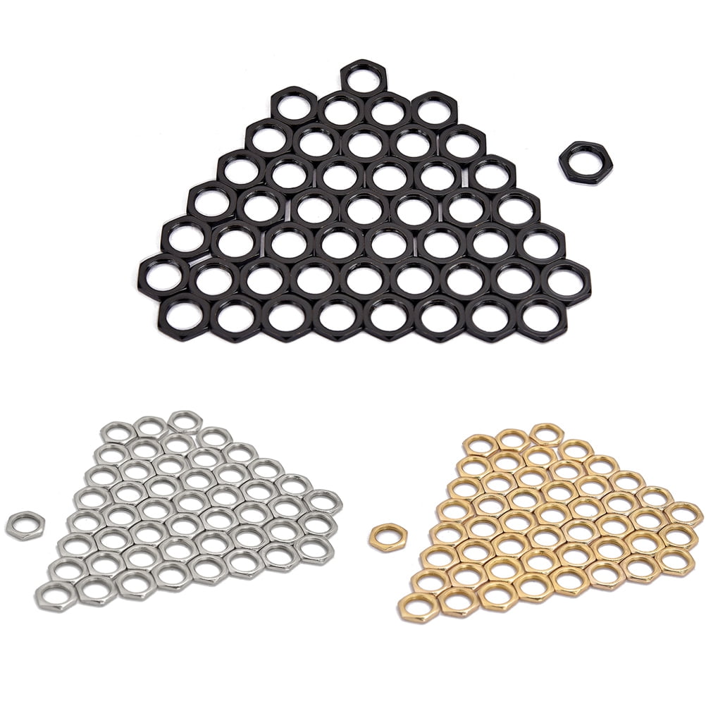 50 Pcs Zinc Alloy Fine Tooth Nut Light Nut Thin Nut 8mm for Instrument ...