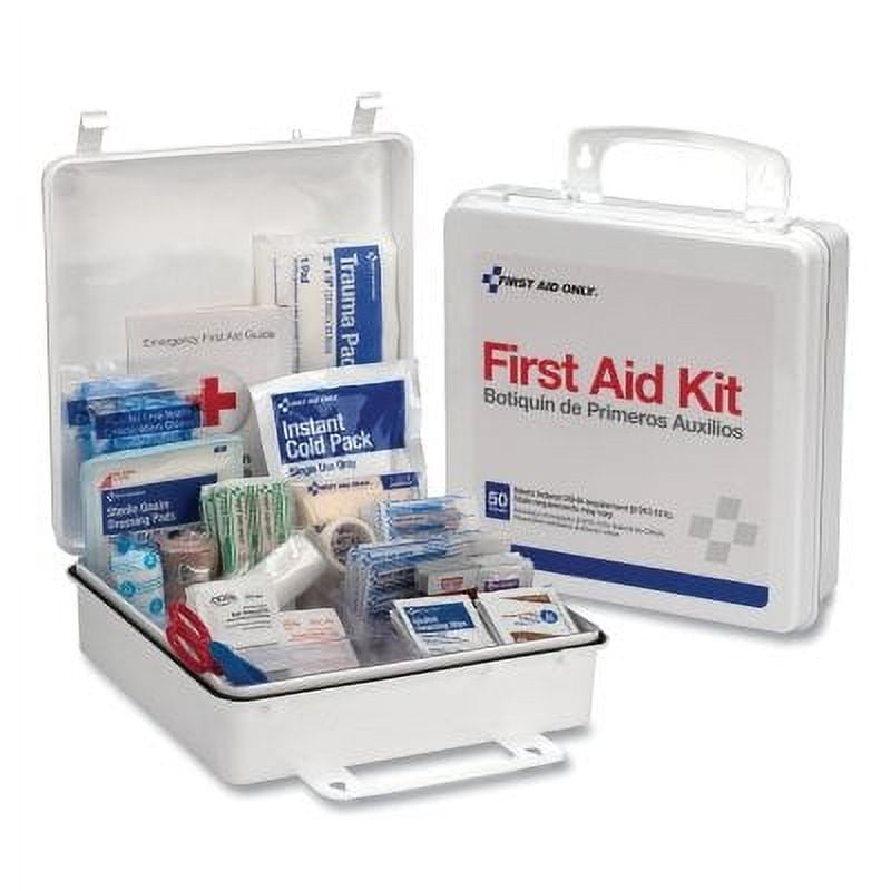 50 Person ANSI First Aid Kit, Weatherproof Plastic Case, Wall Mount ...