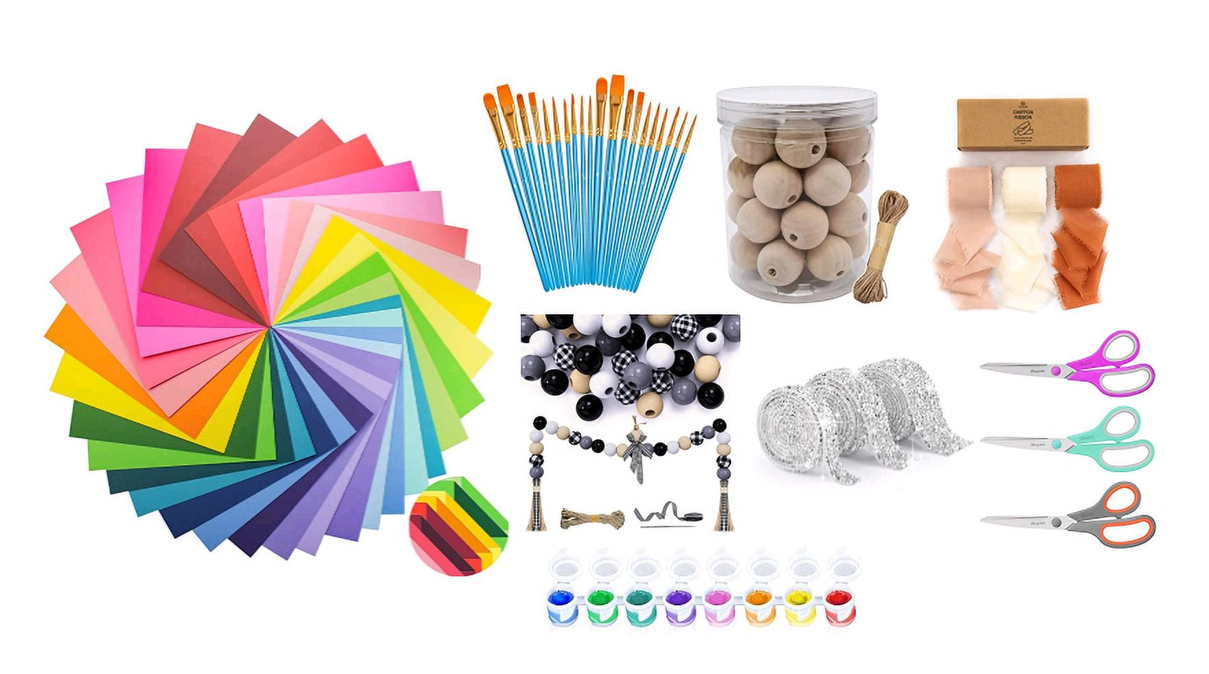 50 Piece Arts and Craft Mystery Package- CAN include Cardstock ...