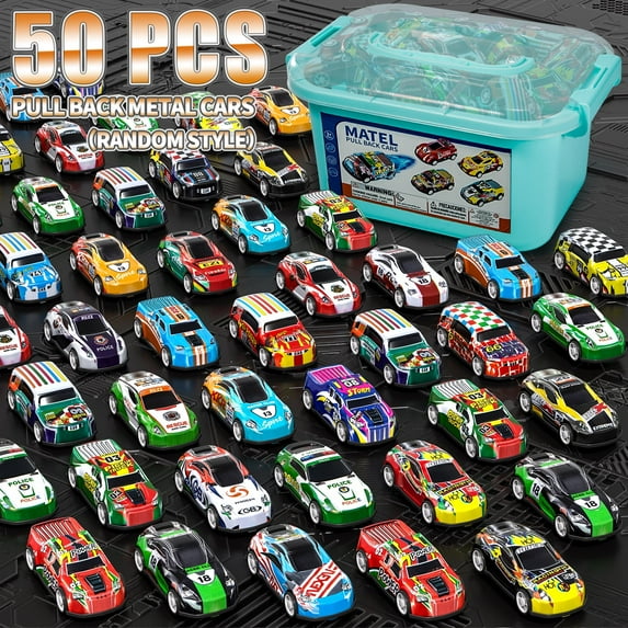 50-Piece Diecast Toy Cars Set With Storage Case And Foldable Play Mat ...