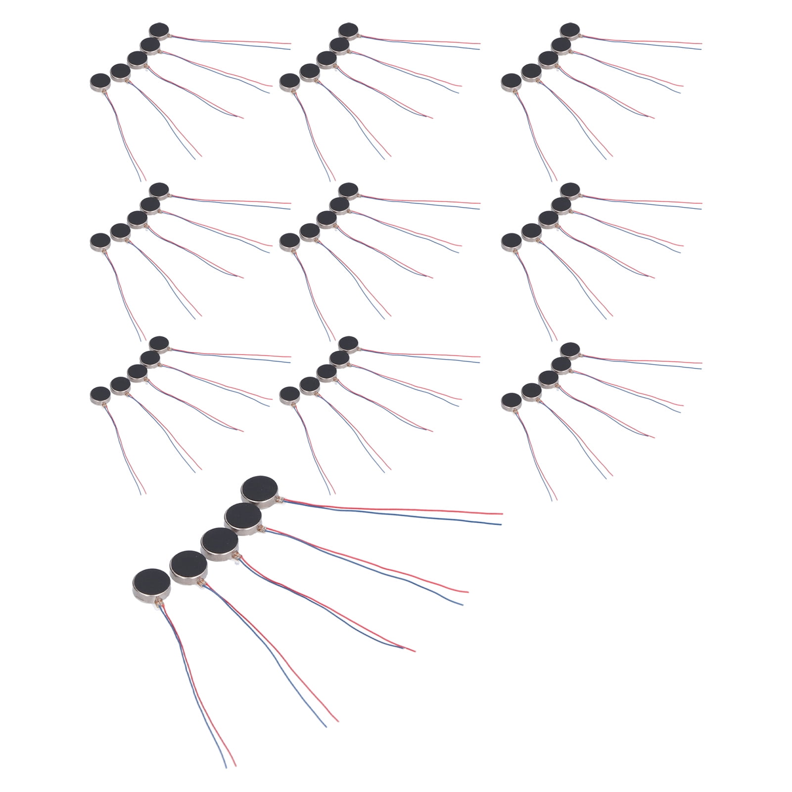 50-Piece Mini DC Flat Button Motors, 12mm x 3.4mm, 3V, High Accuracy ...