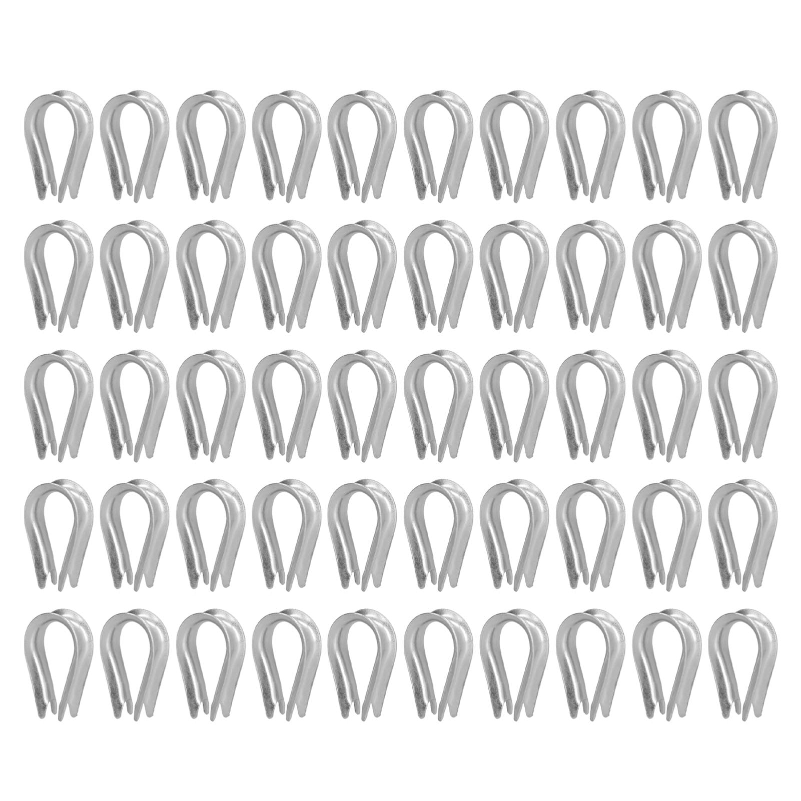 50 Piece Wire Rope Thimble Stainless Steel Cable Thimble High Strength ...