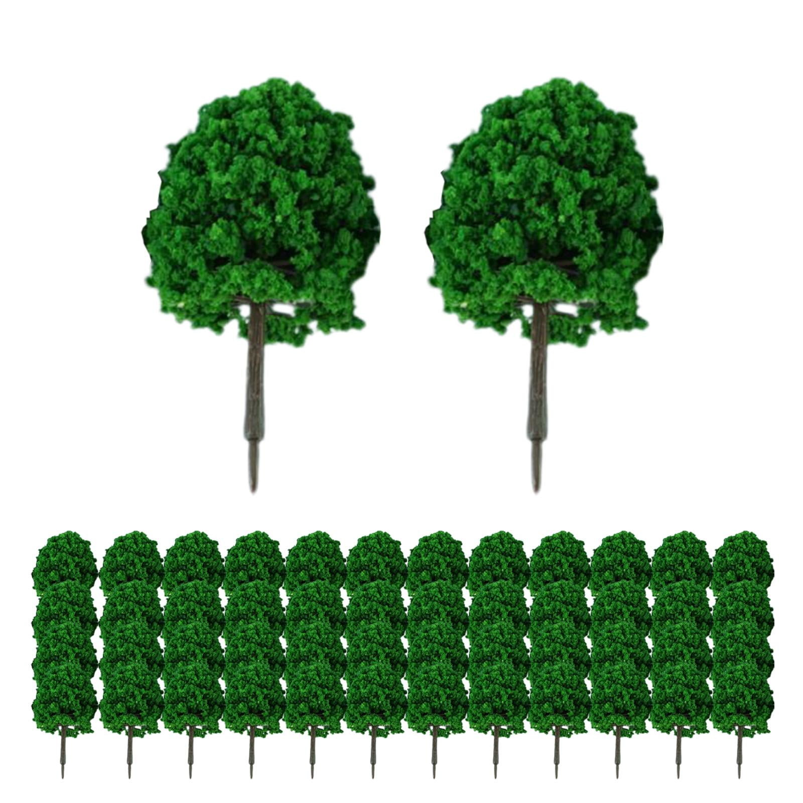 50 Pieces 1/100 Scale Model Trees Mini Landscape Tree for Fairy Garden ...