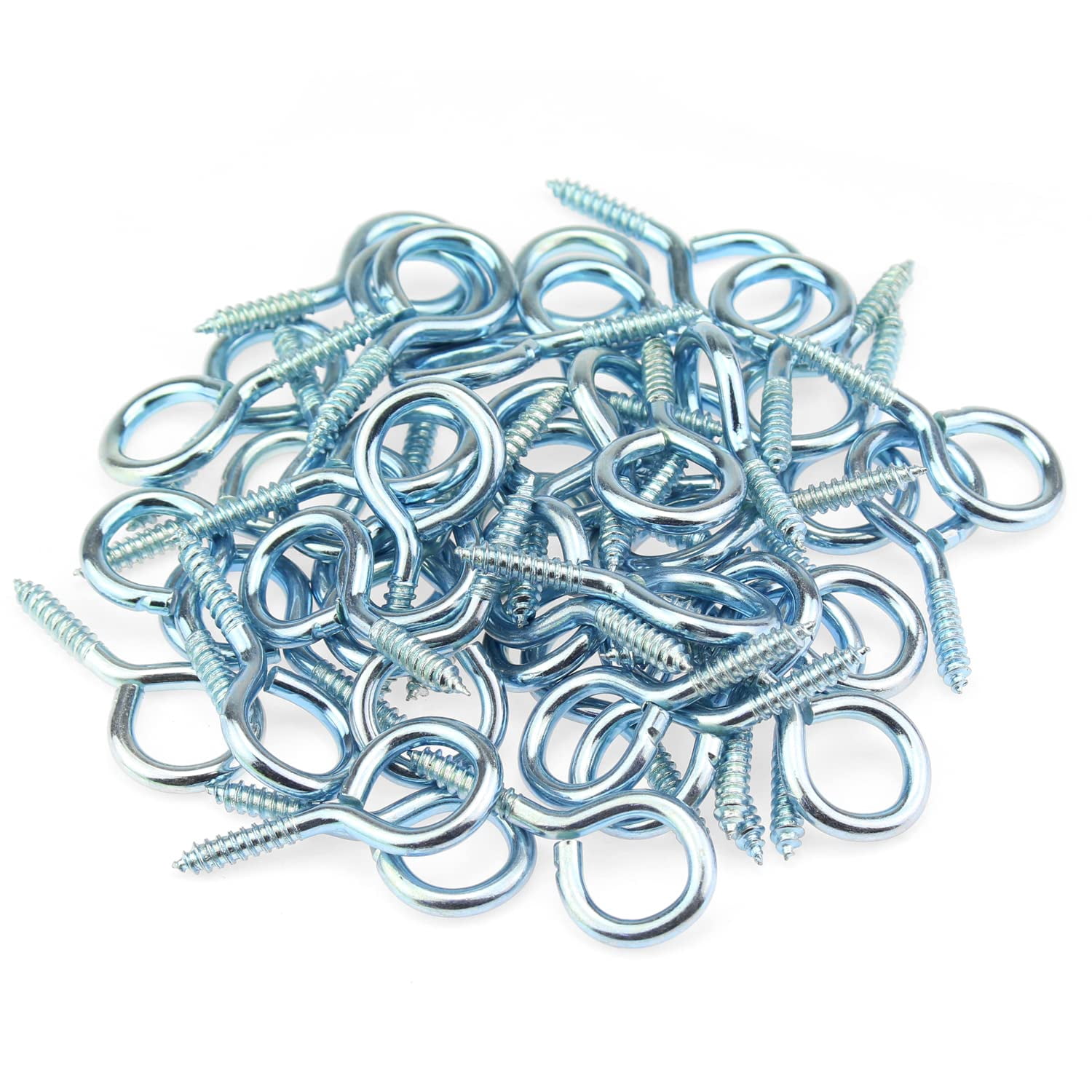 50 Pieces 10# Screw Eyes, Screw in Eye Hooks, Metal Screw Eye Pins ...
