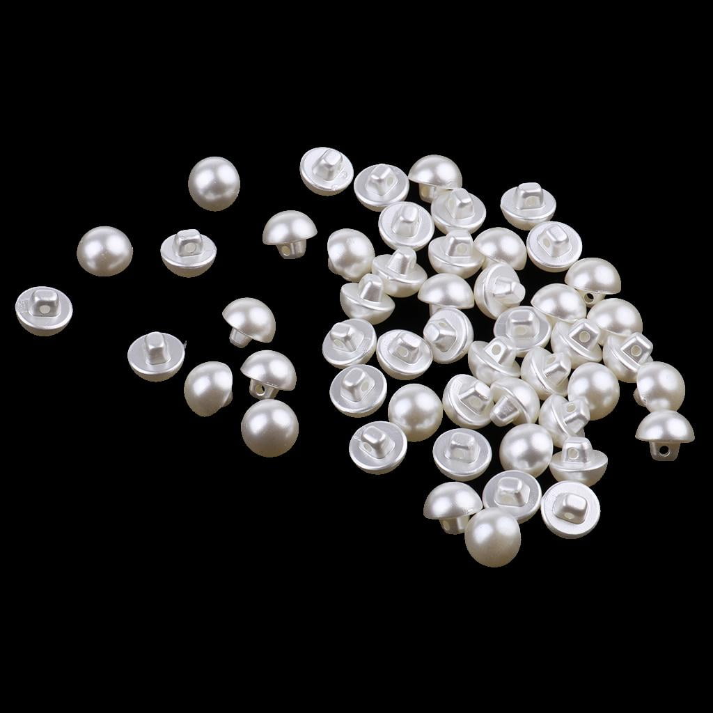50 Pieces 2 Holes Artificial Pearls with DIY Homemade for Sewing 10mm - Walmart.com