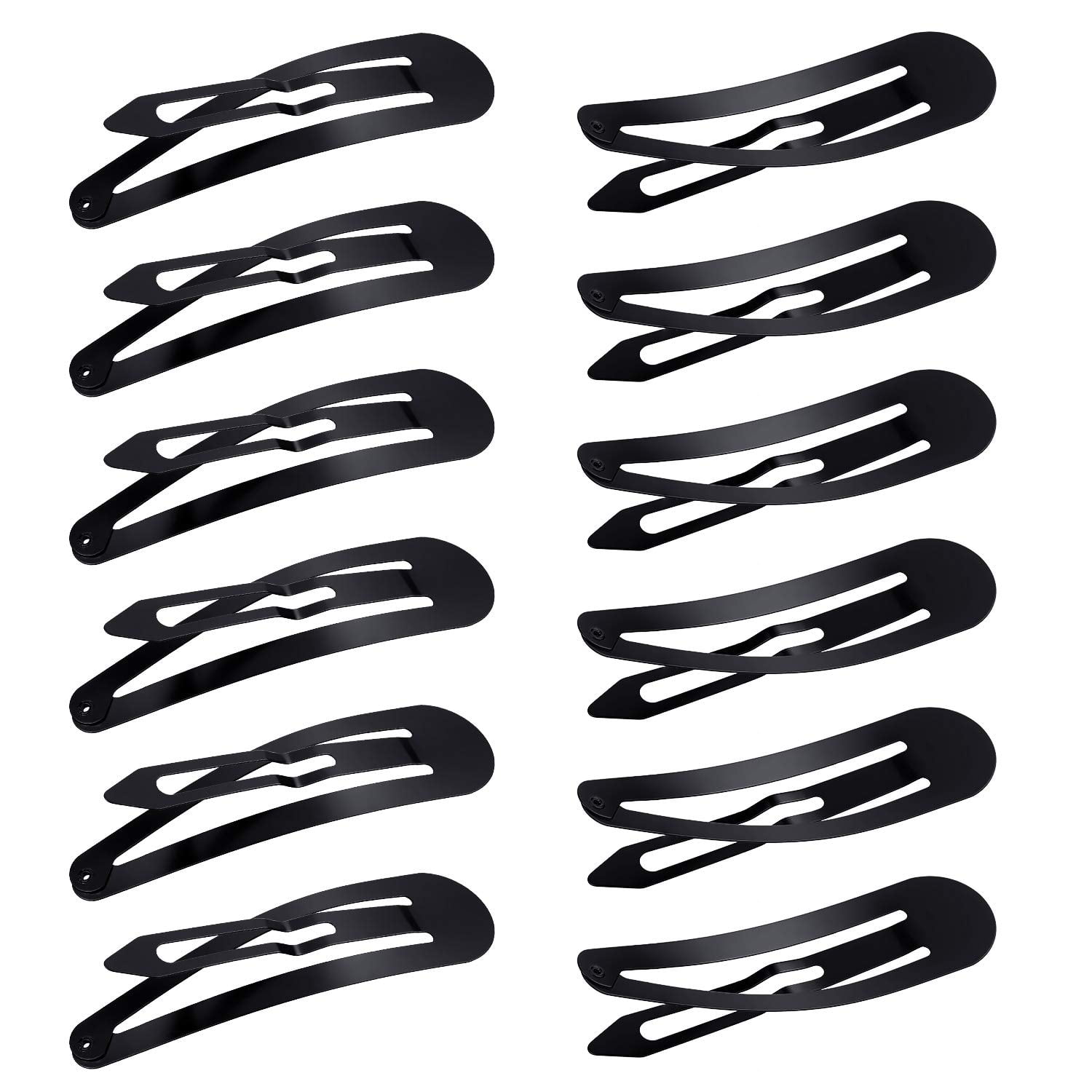 50 Pieces 3.5 Inch Large Metal Snap Hair Clips No Slip Hair Barrettes ...