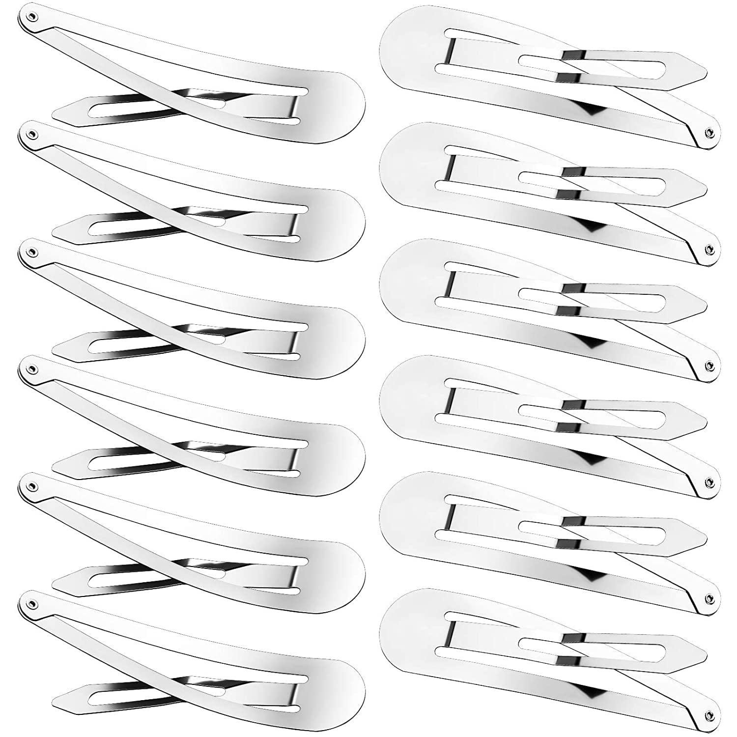 50 Pieces 3.5 Inch Large Metal Snap Hair Clips No Slip Hair Barrettes ...