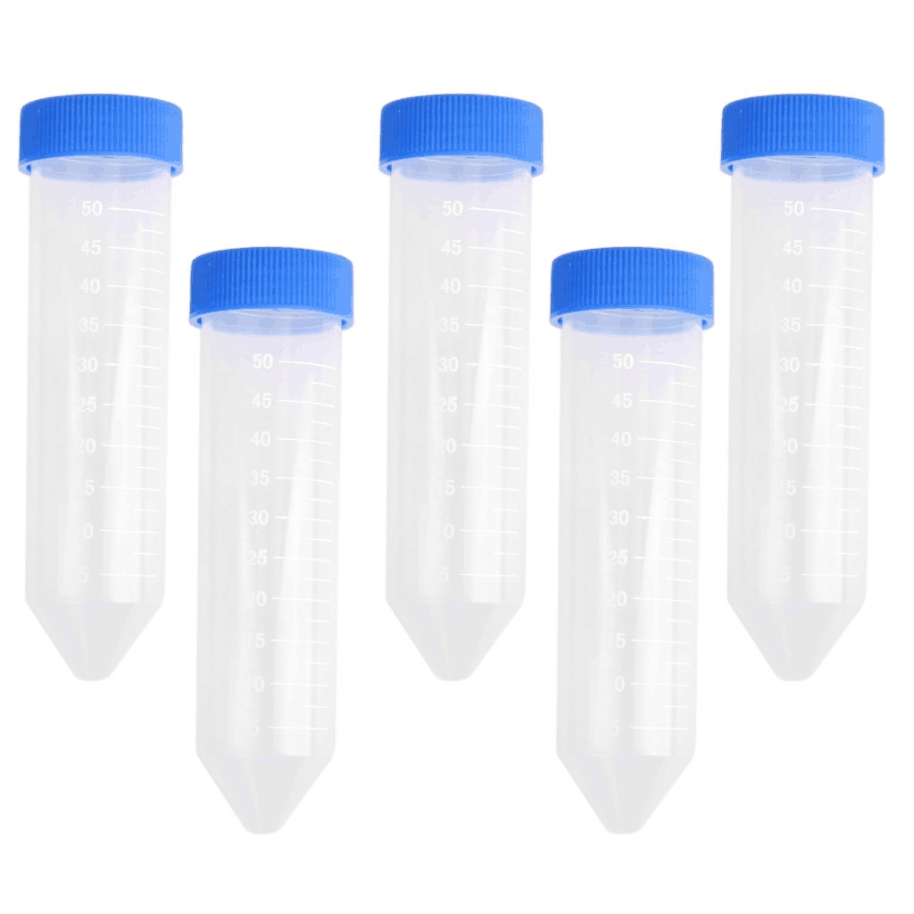 50 Pieces 50Ml Plastic Centrifuge Tube Pipe Vial Lab Test Container ...