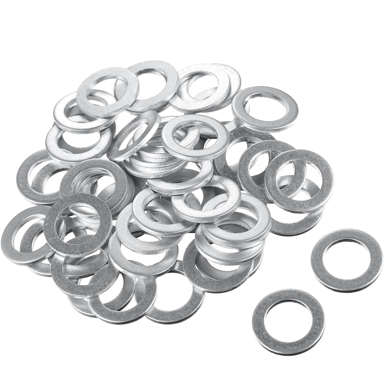 50 Pieces Aluminum Engine Oil Crush Washers 14 mm Drain Plug Gaskets ...