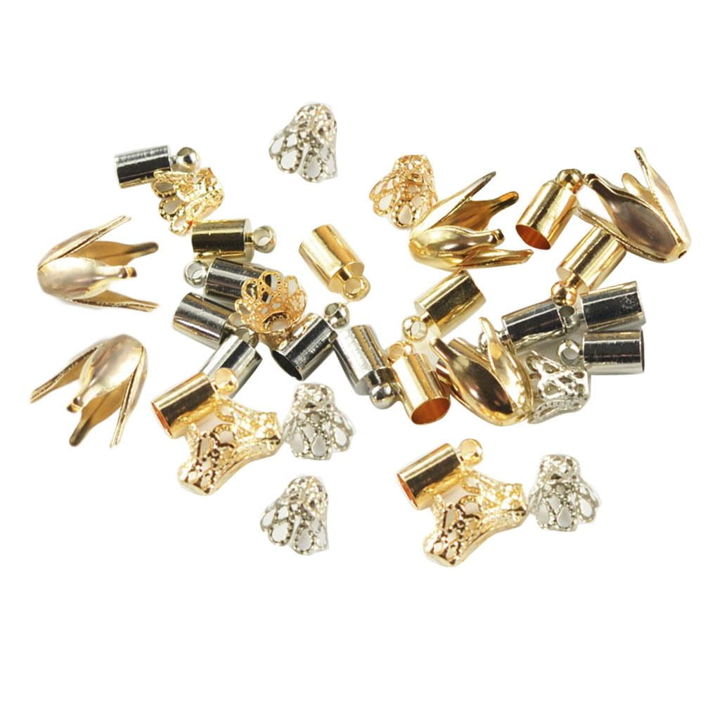 50 Pieces Assorted 11x13mm Four leaves Bead s 5x10mm Cylinder Tassel ...