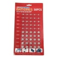 50-Pieces Button Cell Batteries AG1/3/4/10/12/13 Lithium Button Coin ...