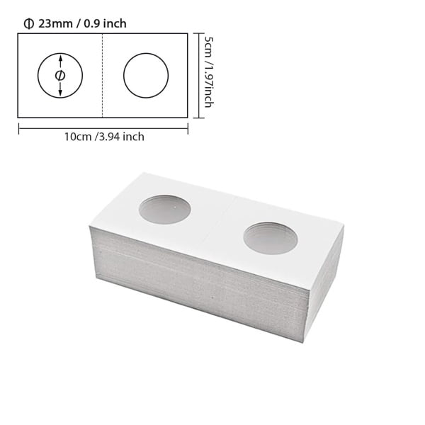 50 Pieces Cardboard Coin Flips Holders Sleeves for All Coins Collection ...