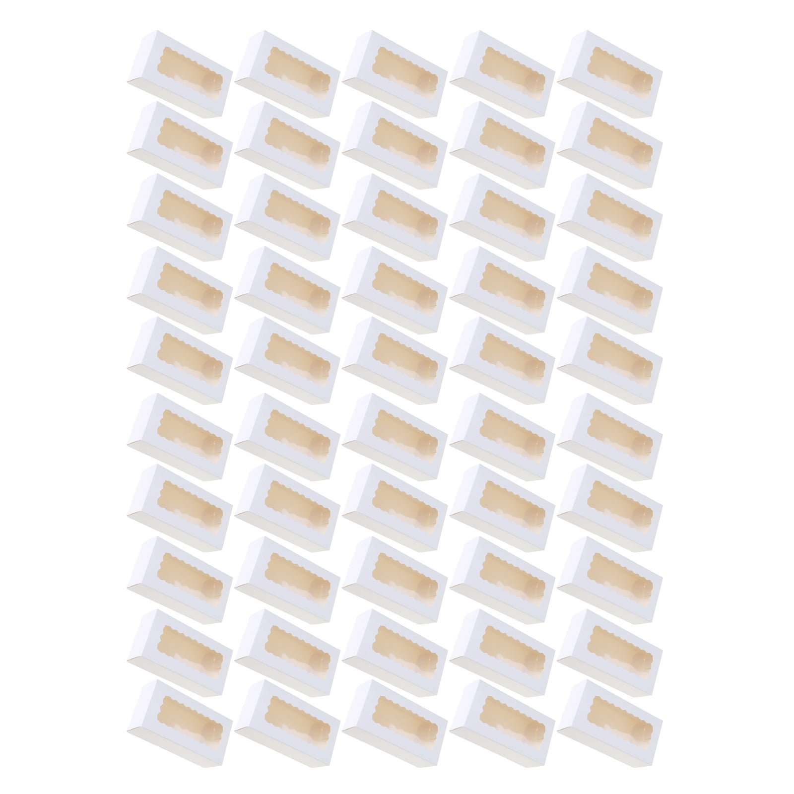 50 Pieces Cardboard Treat Boxes for Macarons Pastries Display Case ...