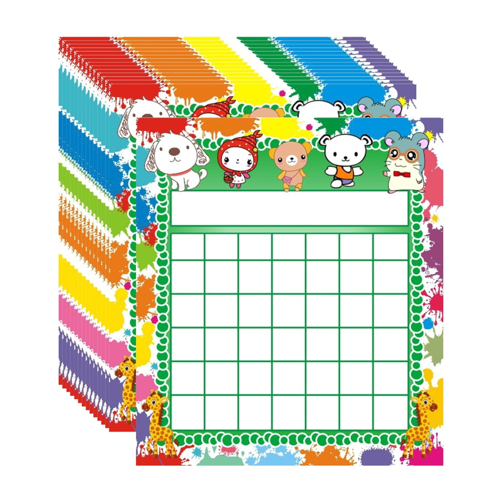 50 Pieces Children Classaroom Reward Chart, Cartoon Reward Boards ...