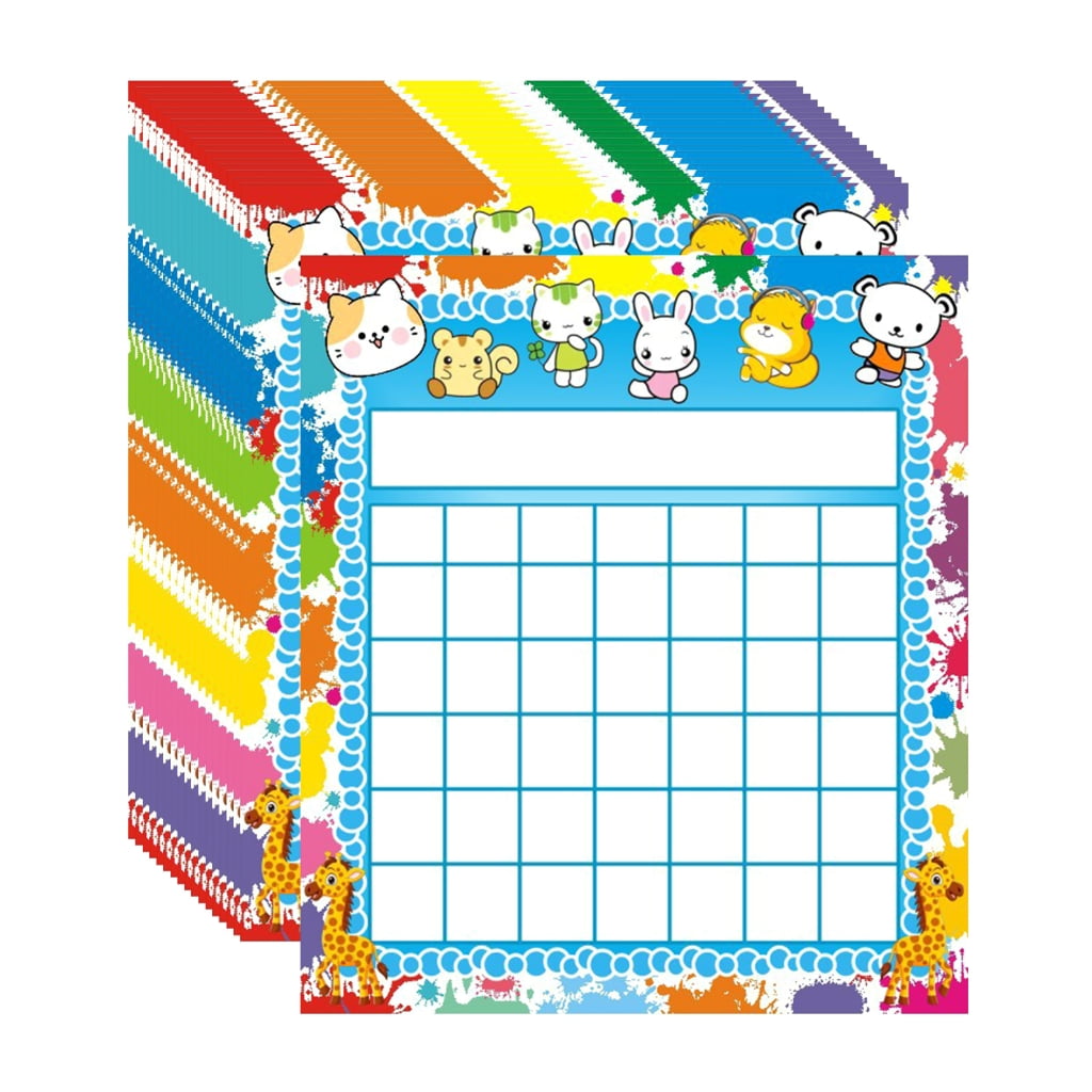50 Pieces Children Classaroom Reward Chart, Cartoon Reward Boards ...